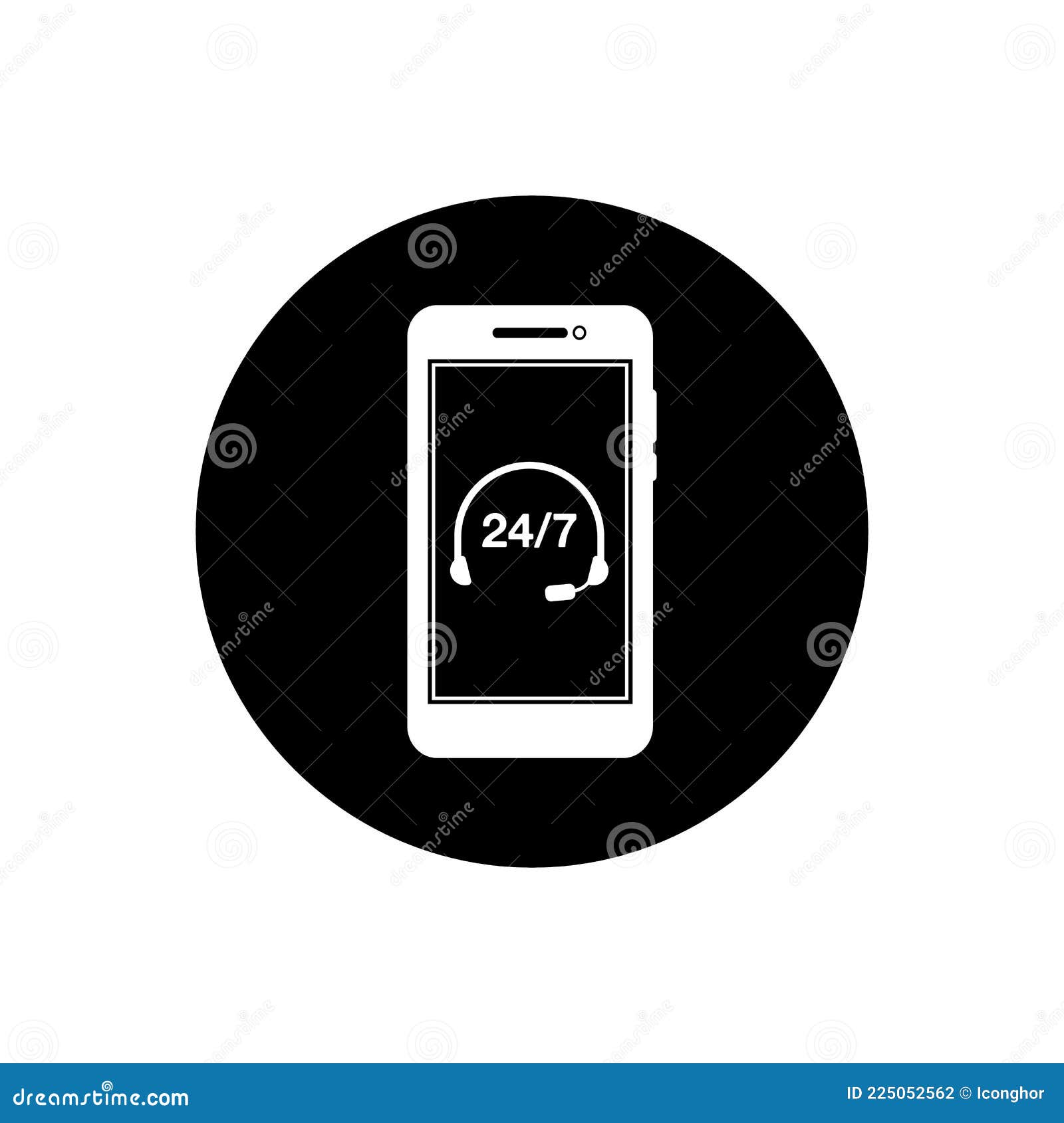 Mobile Support Center Button Icon. Stock Vector - Illustration of sign ...