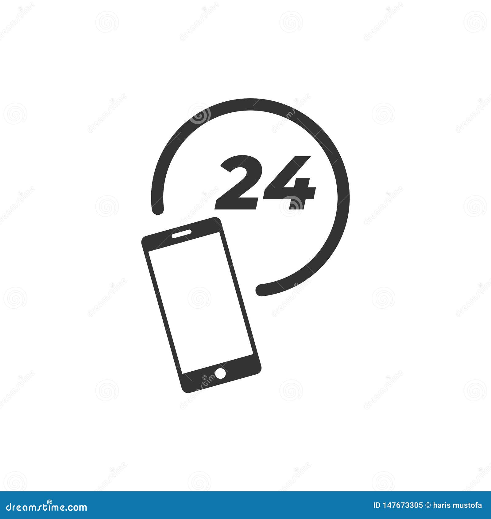 Mobile Support Icon Graphic Design Template Vector Stock Vector ...