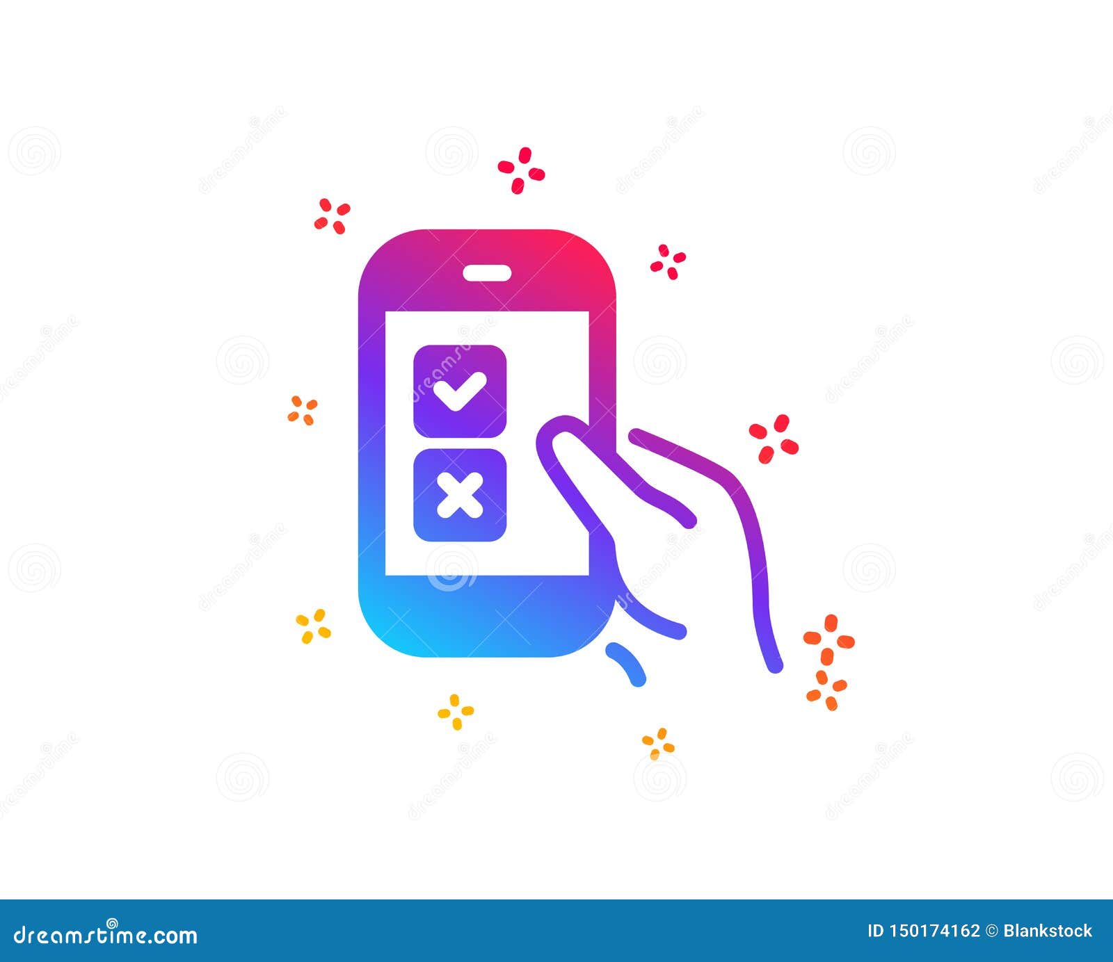 Mobile Survey Icon. Select Answer Sign. Vector Stock Vector ...