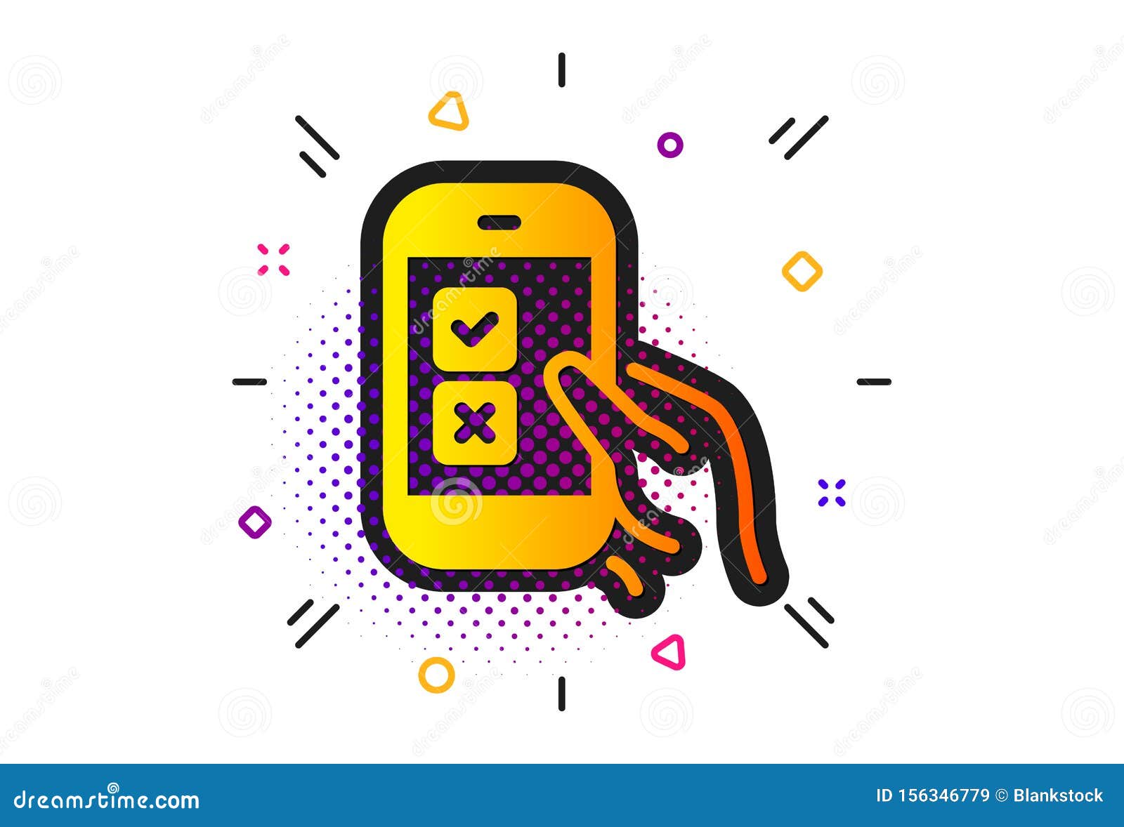 Mobile Survey Icon. Select Answer Sign. Vector Stock Vector ...