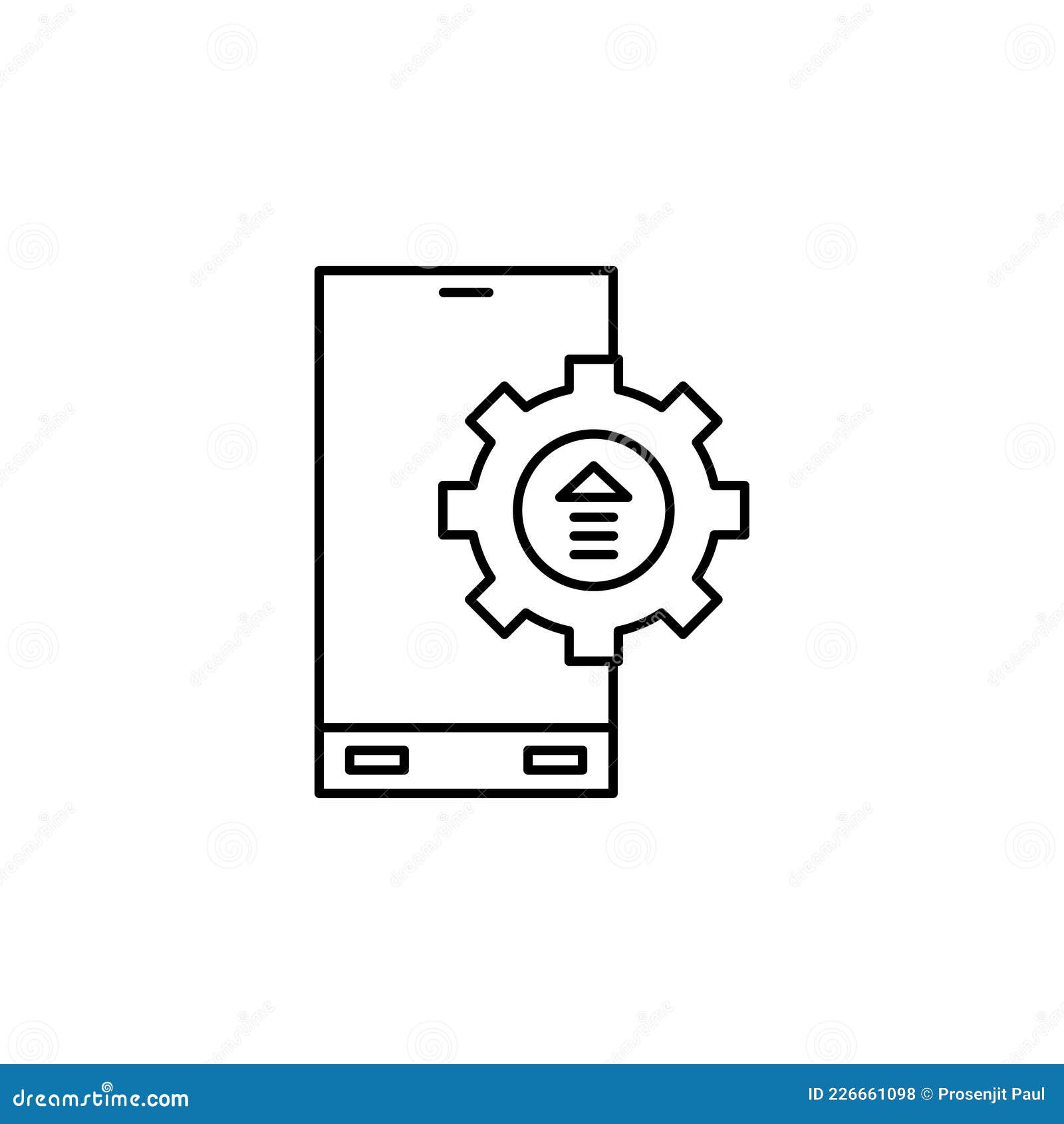 Mobile System Upgrade Configuration Icon Stock Vector - Illustration of ...