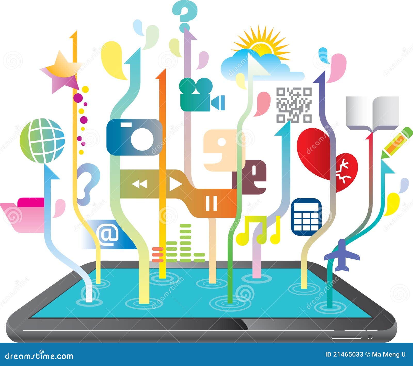 Mobile Tablet stock vector. Illustration of screen, interface - 21465033