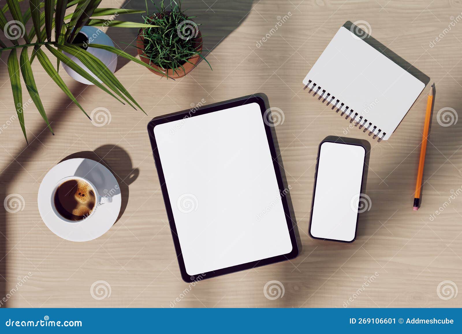 Mobile,tablet,website Homepage Mockup,3d Stock Illustration ...