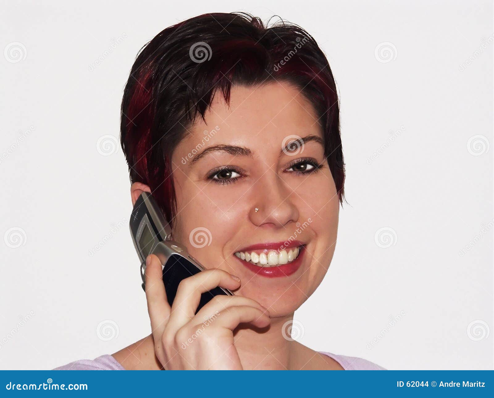 Mobile talk stock photo. Image of woman, cell, earpiece - 62044