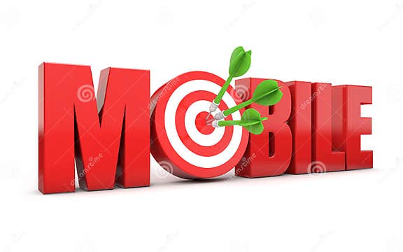 Mobile target stock illustration. Illustration of global - 42777726