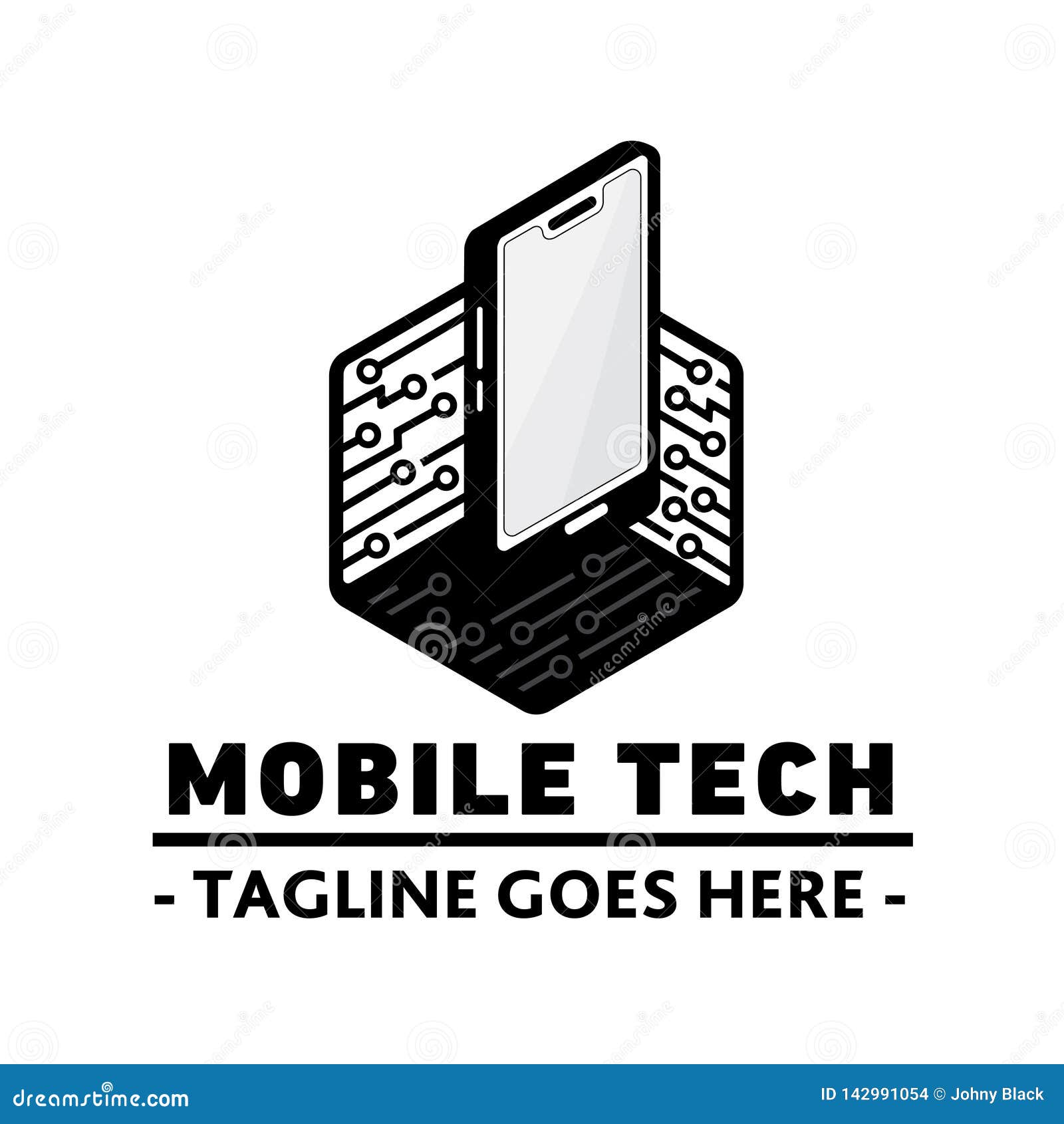 Mobile Tech Logo Design. Phone Tech Logo. Vector and Illustration ...