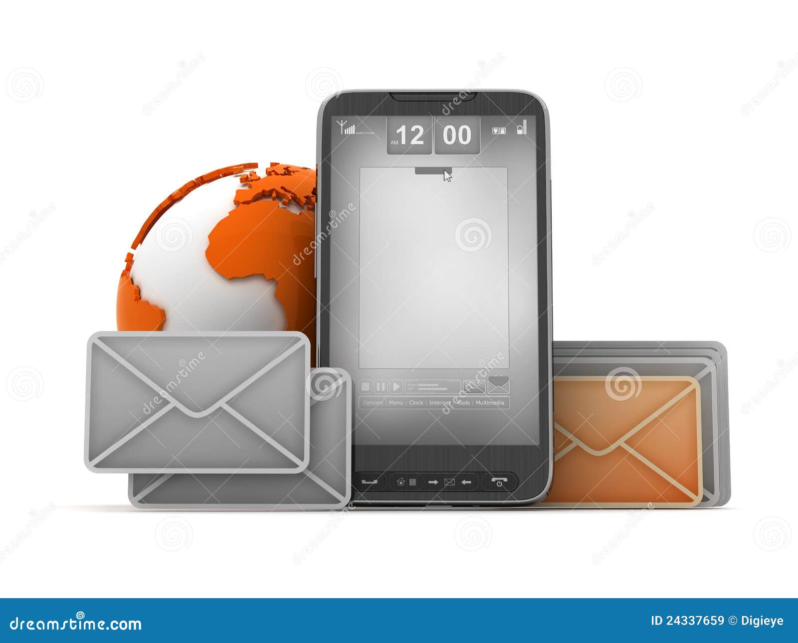 Mobile Technology Concept - Cell Phone Stock Illustration ...