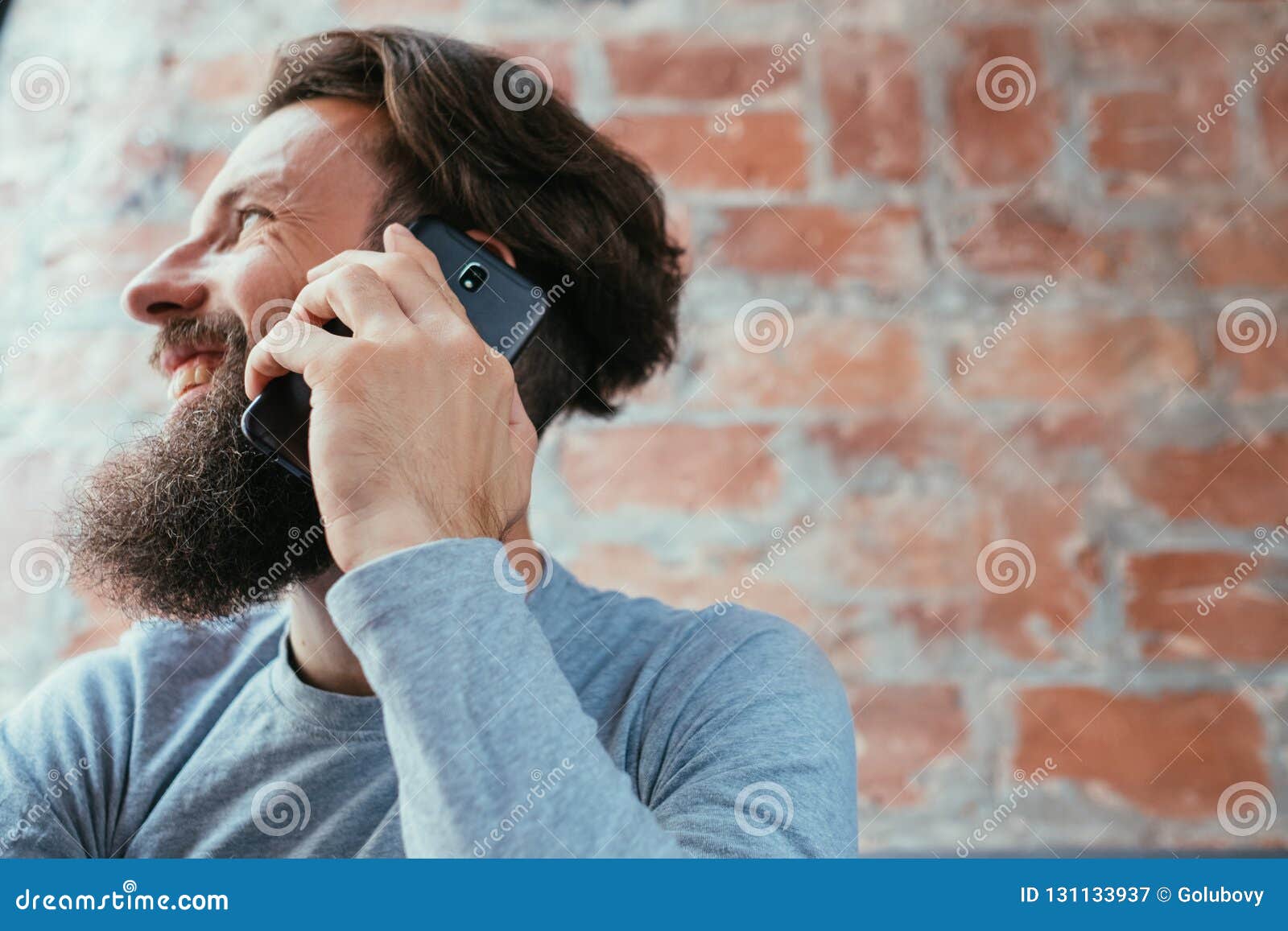 Mobile Technology Digital Device Man Talk Phone Stock Image - Image of ...