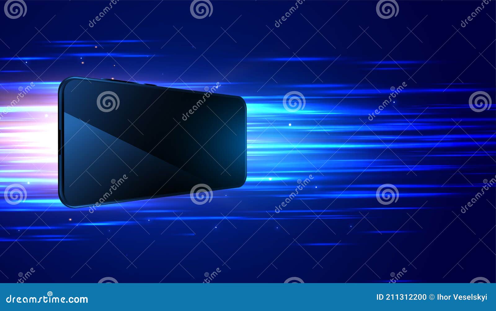 Mobile Technology Fast Speed Digital Background Design Stock Vector ...