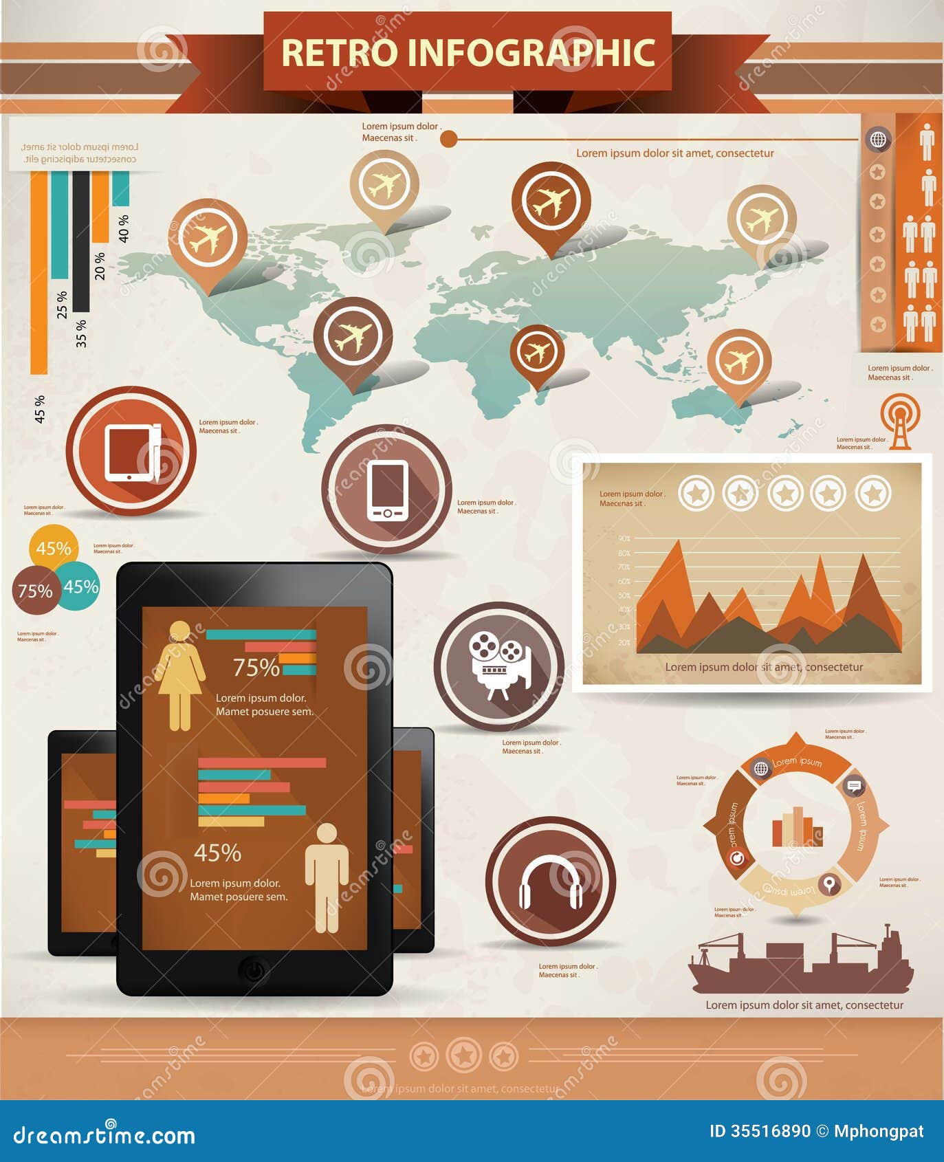 Mobile Technology Infographics Stock Vector - Illustration of layout ...