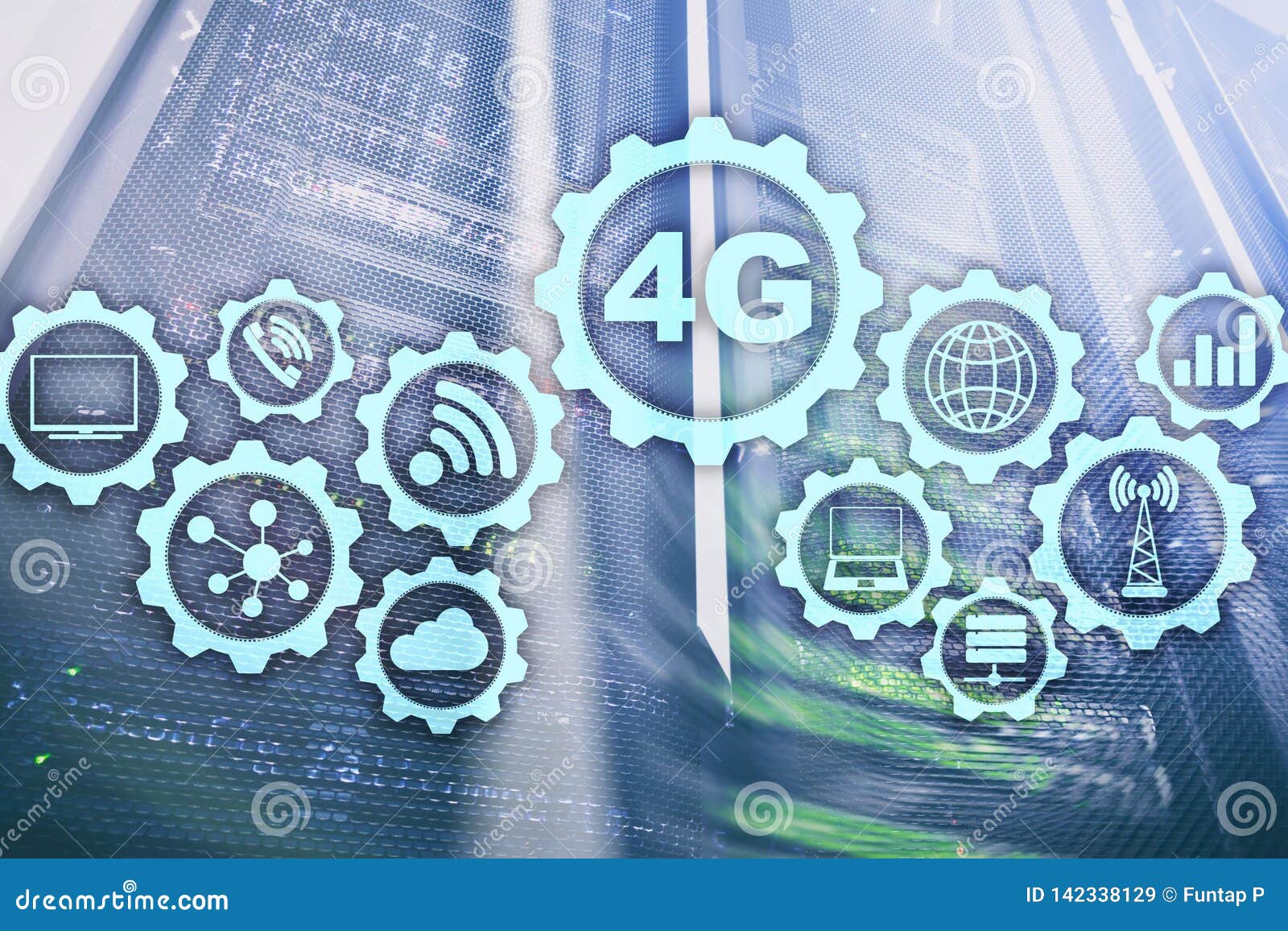 Mobile Telecommunication Cellular High Speed Data Connection Concept ...