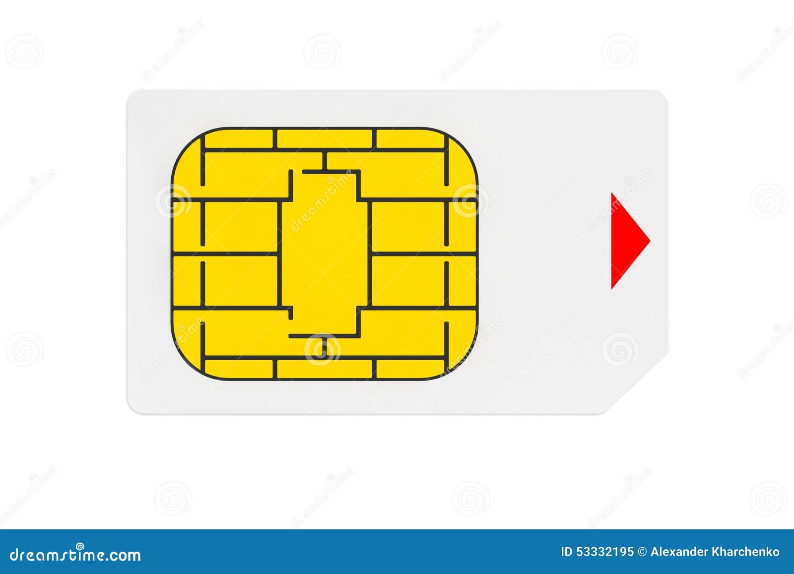 Mobile Telecommunication Concept. Macro View of Sim Card Stock Image ...