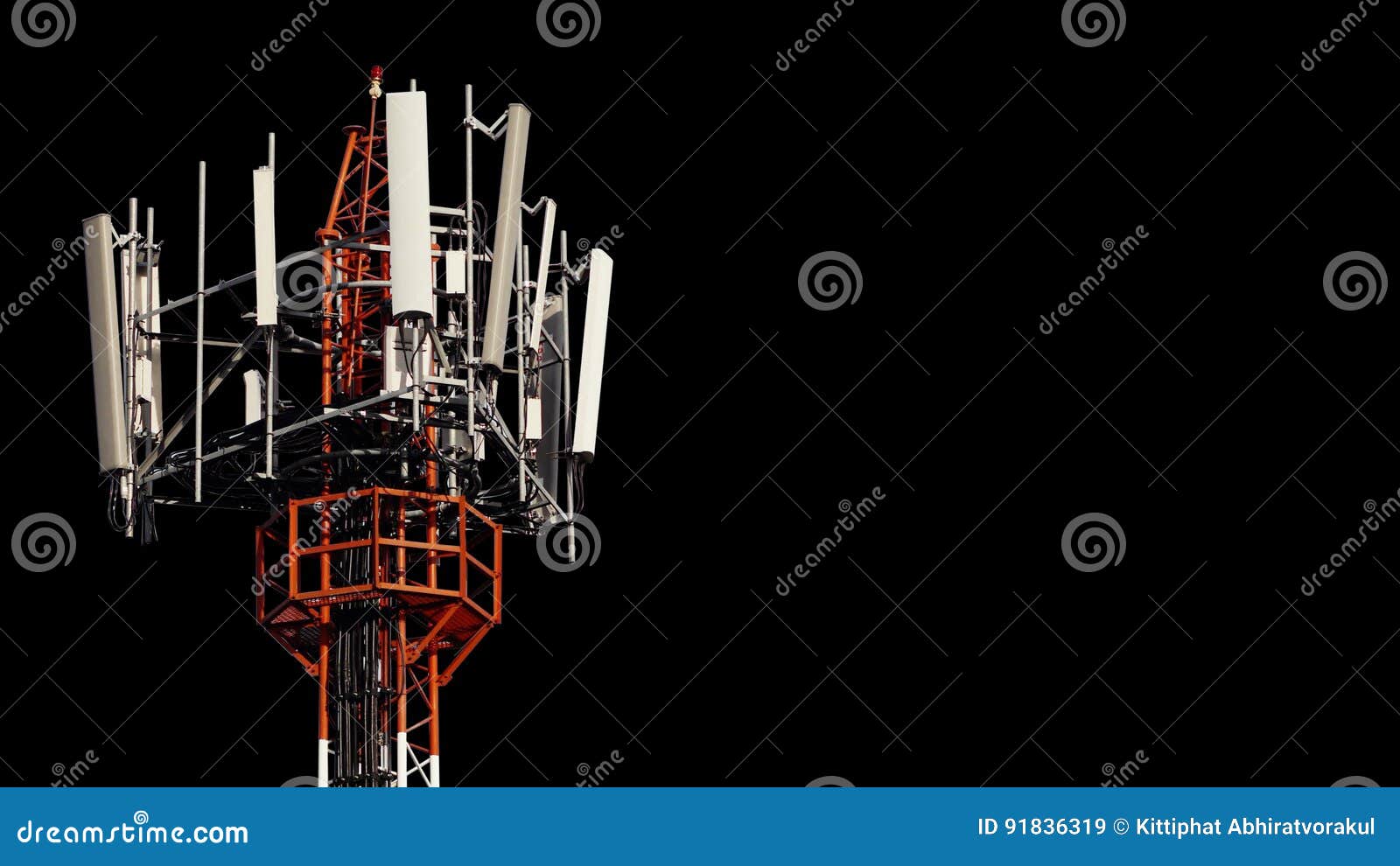 Mobile Telecommunication Tower Stock Image - Image of digital ...