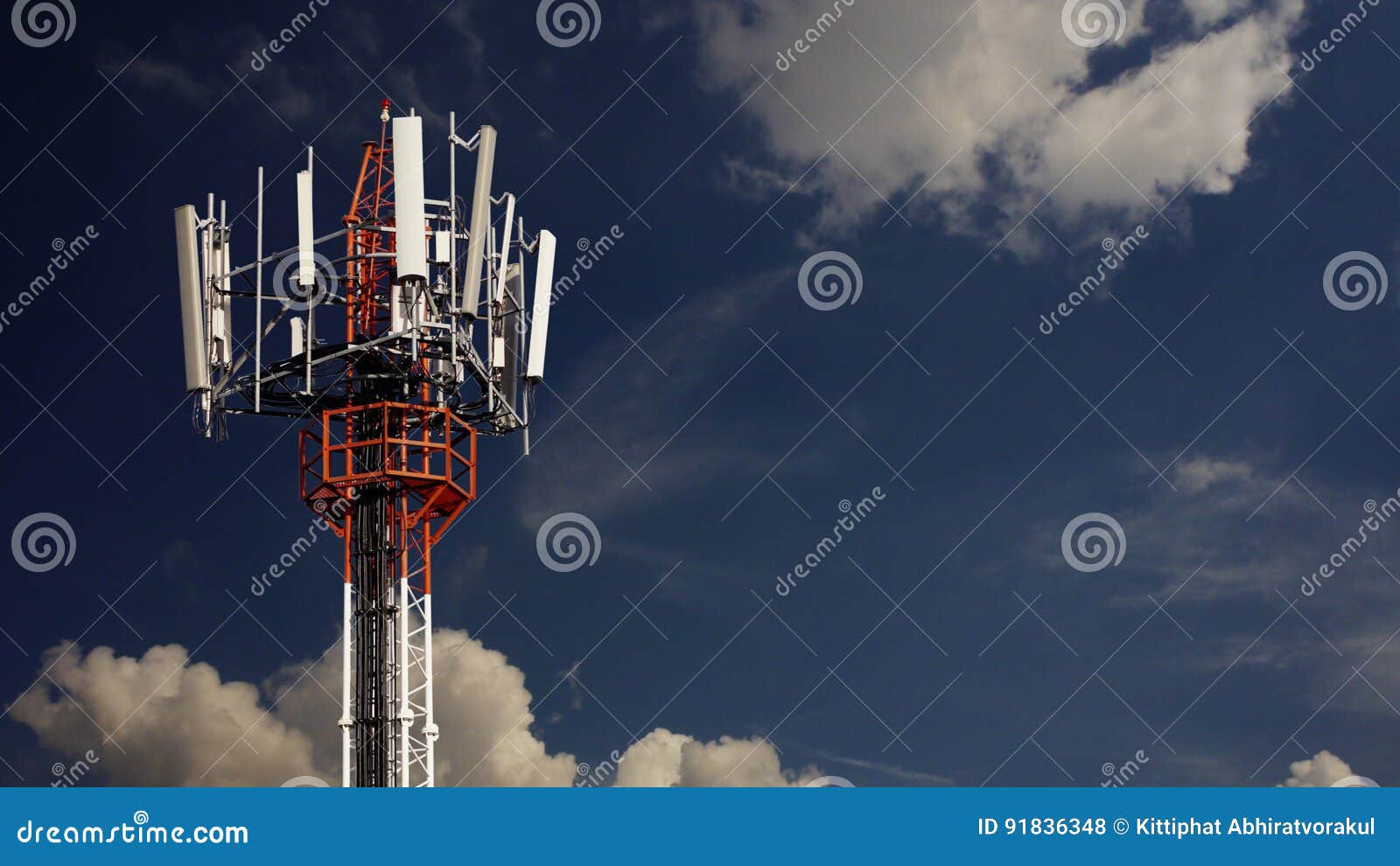 Mobile Telecommunication Tower Stock Photo - Image of ...