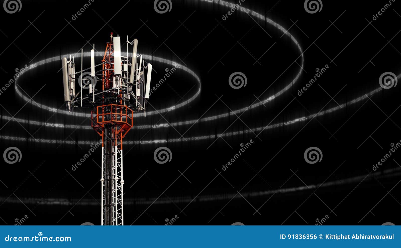 Mobile Telecommunication Tower Stock Photo - Image of network, base ...