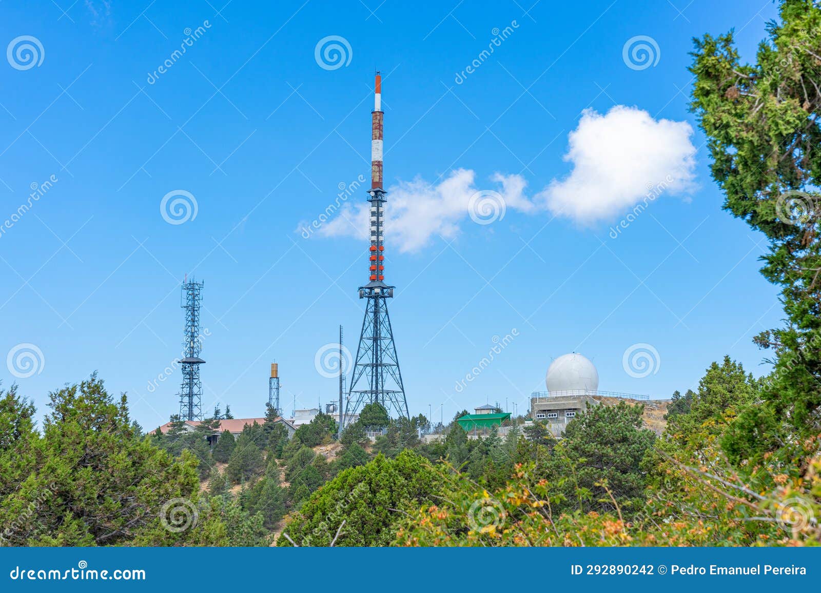 Mobile Telecommunications Antenna on Mount Olympus, the Highest Point ...