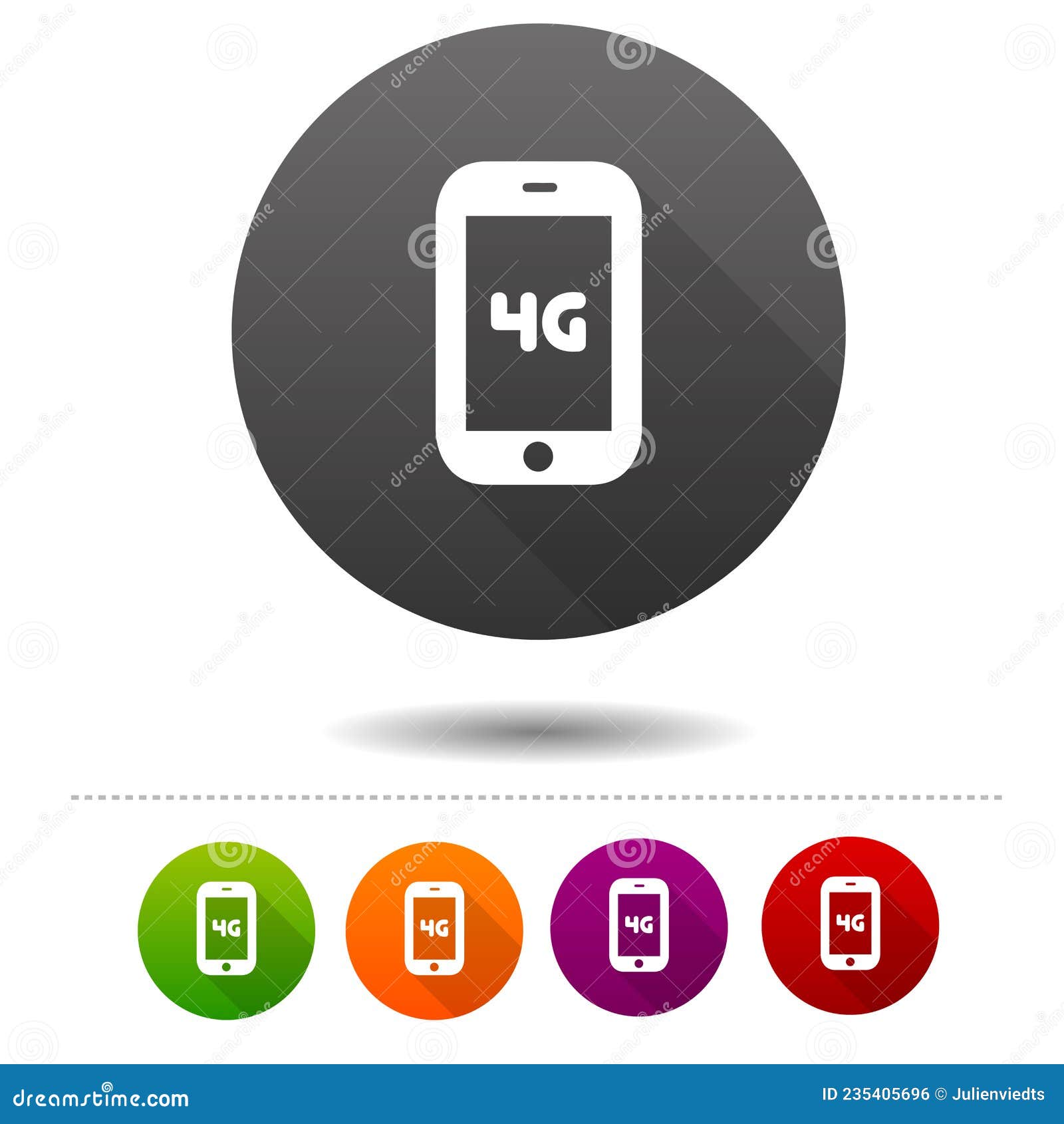 Mobile Telecommunications Icon. 4G Symbol Sign Stock Illustration ...
