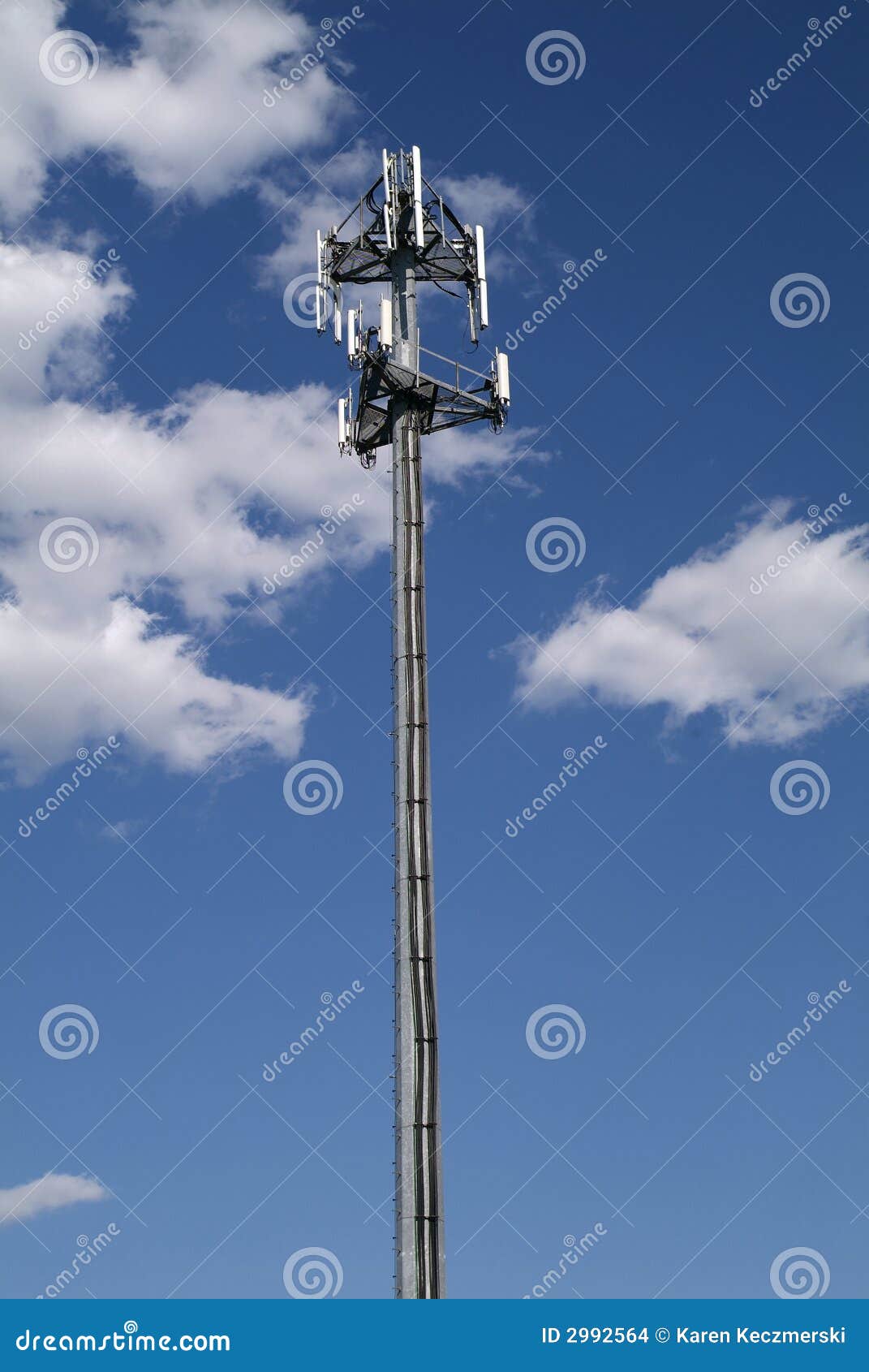 Mobile Telephone Cell Tower Stock Photo - Image of coverage ...