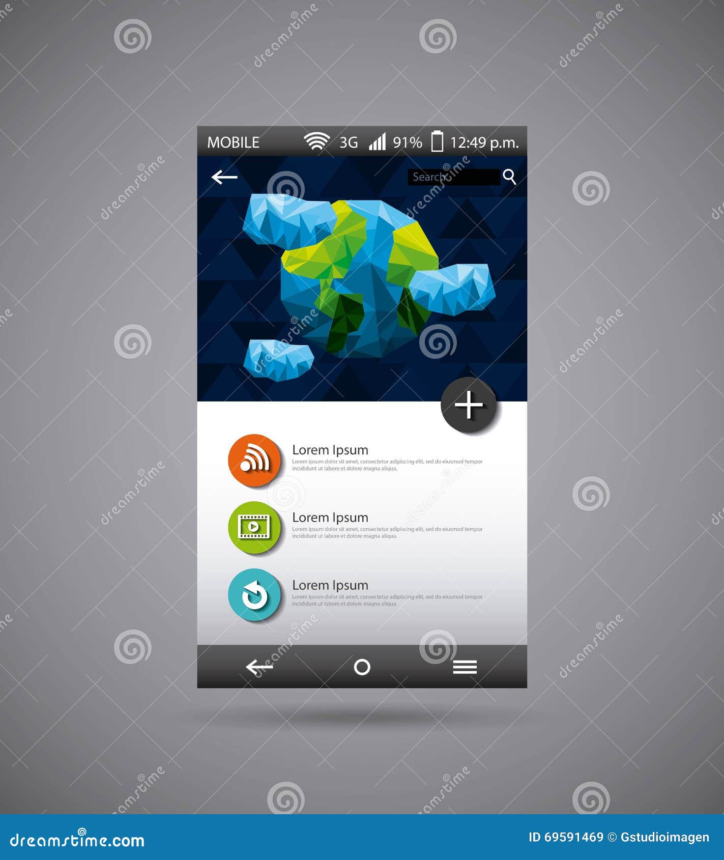 Mobile template design stock illustration. Illustration of graphic ...