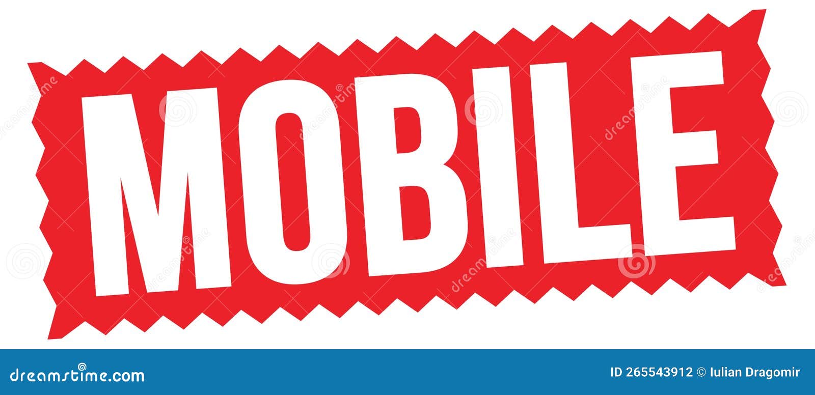 MOBILE Text Written on Red Stamp Sign Stock Illustration - Illustration ...