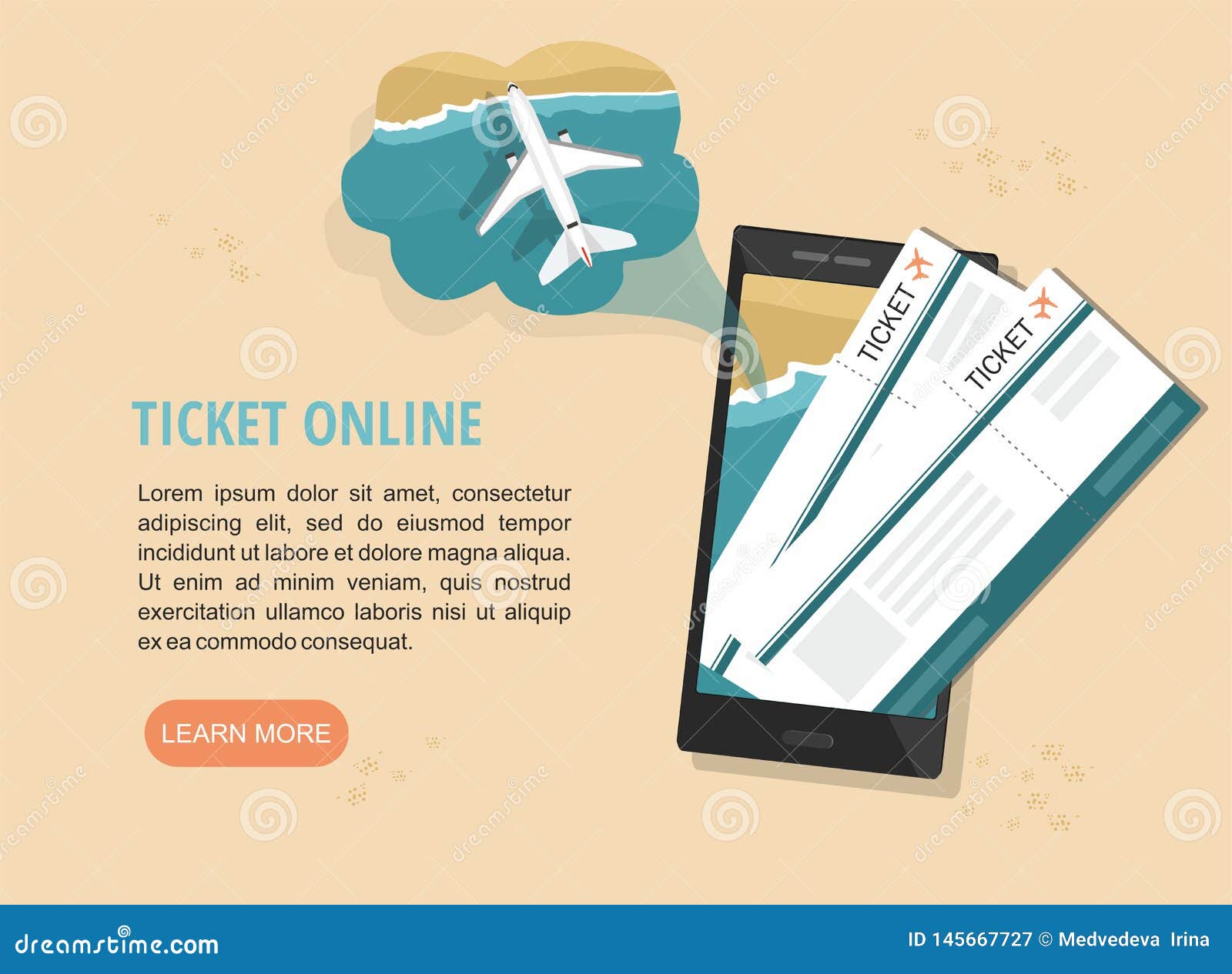 Mobile Tickets Service. Boarding Pass on a Smartphone Screen, Isolated ...