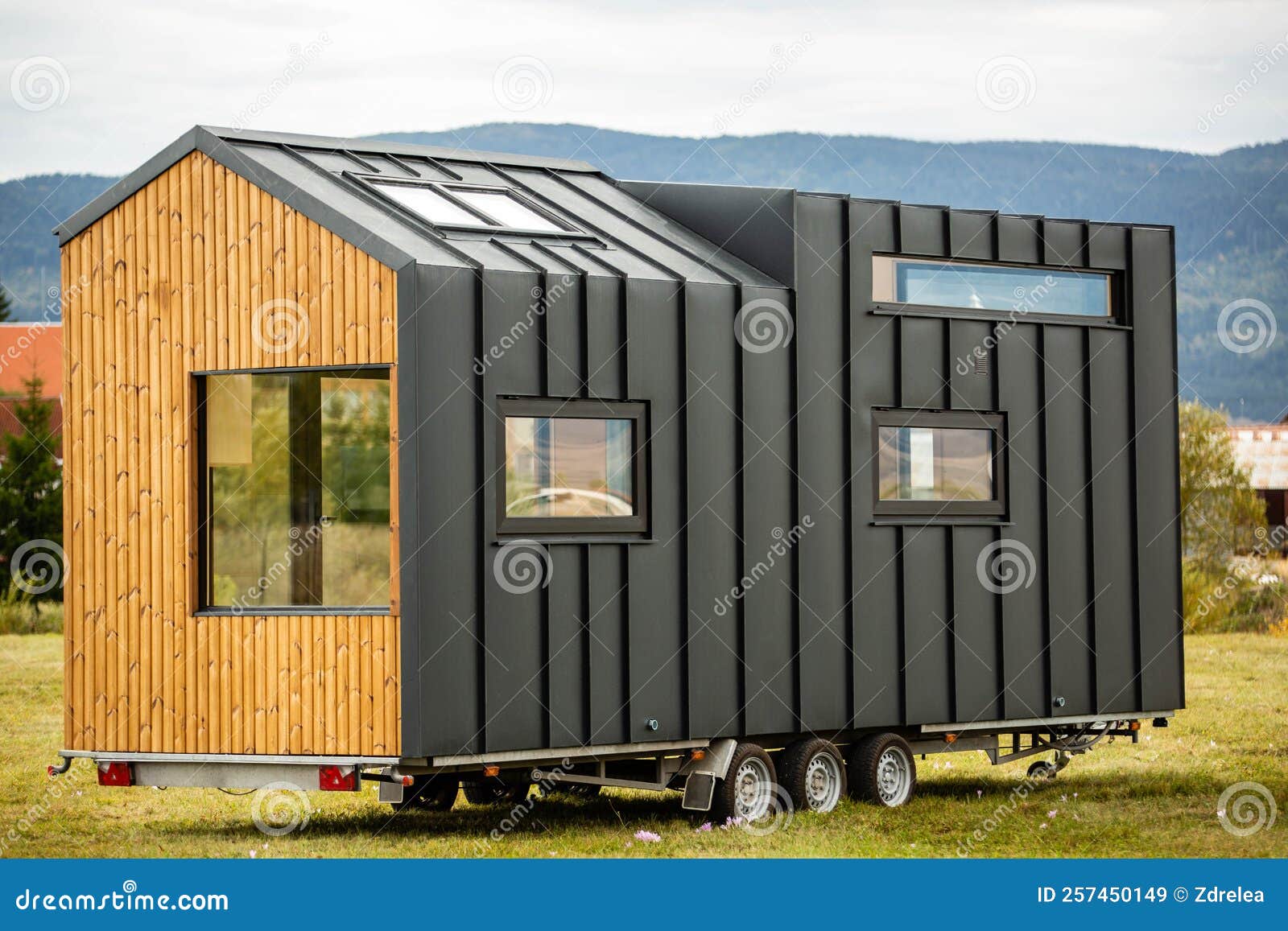 Mobile Tiny House, Great for Outdoor Living Stock Image - Image of ...