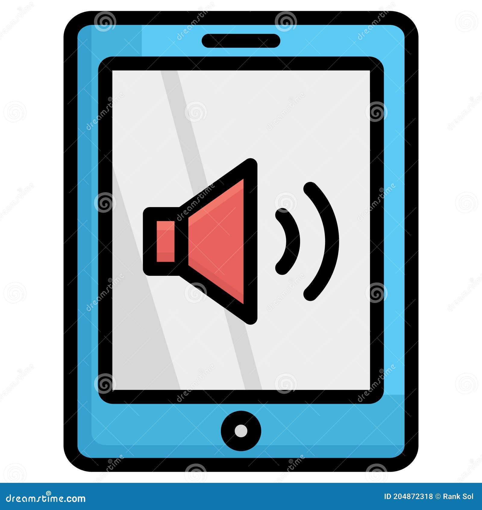 Mobile Tone, Mobile Volume Vector Icon Which Can Easily Modify Stock ...