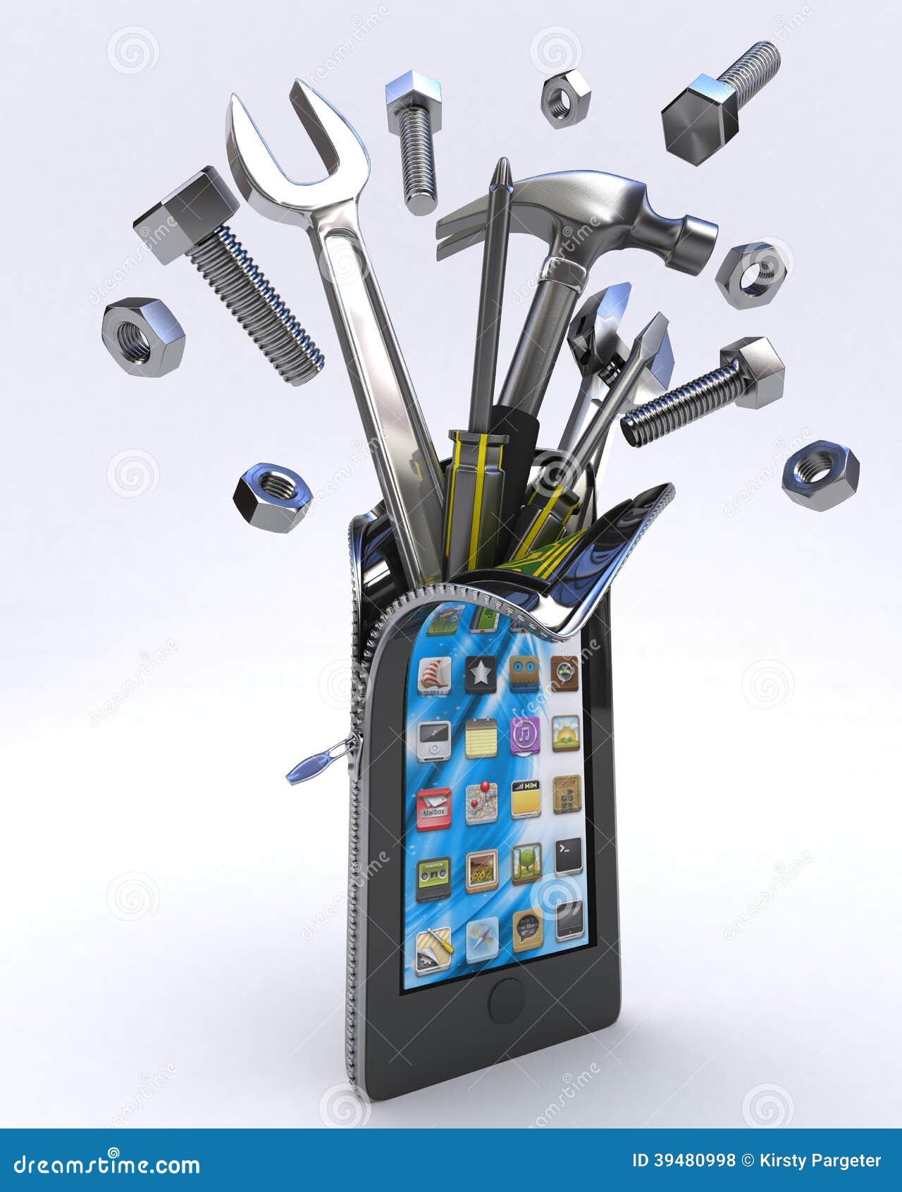 Mobile Tools stock illustration. Illustration of information - 39480998