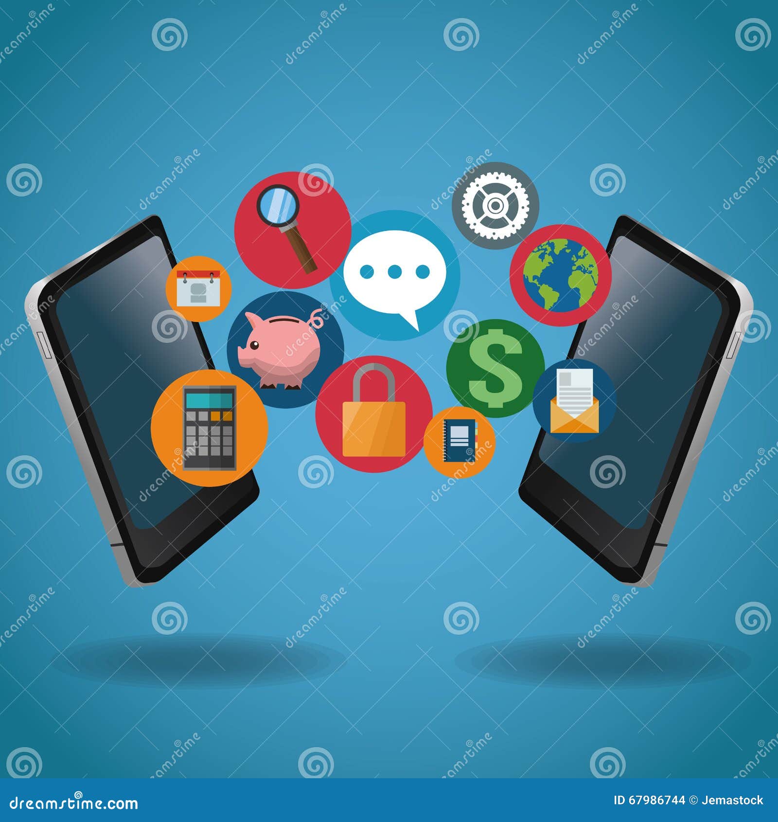 Mobile tools design stock vector. Illustration of smartphone - 67986744