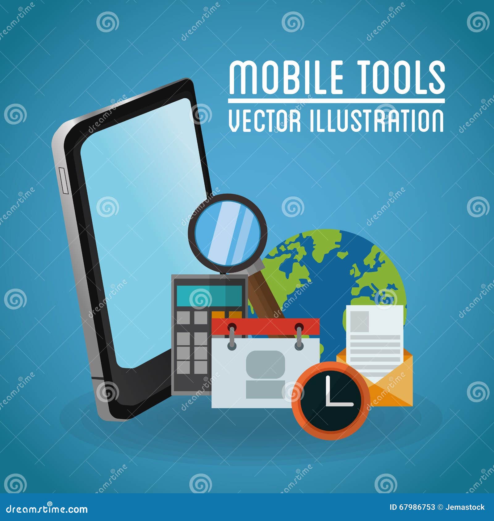 Mobile tools design stock vector. Illustration of digital - 67986753