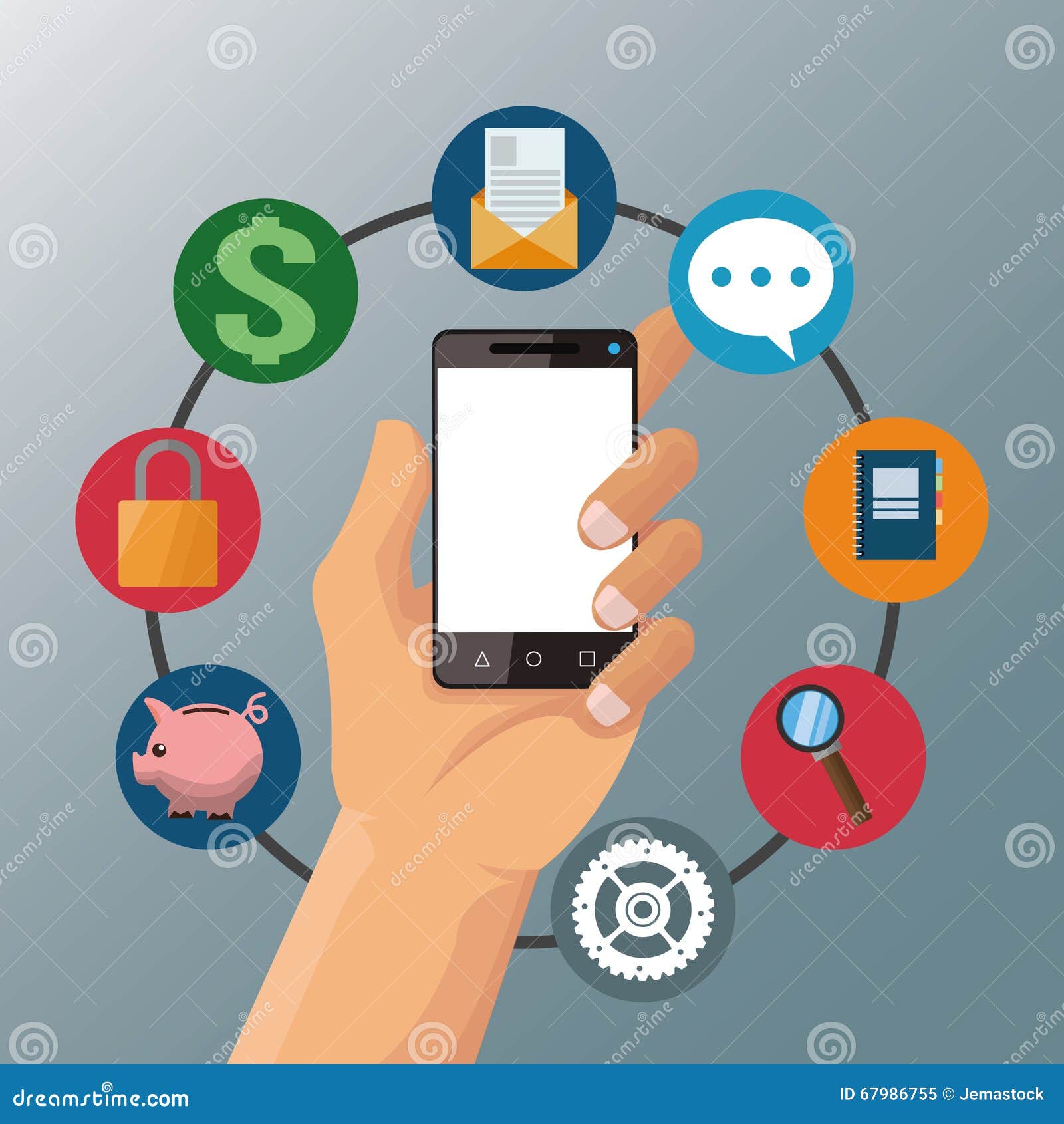 Mobile tools design stock vector. Illustration of sign - 67986755