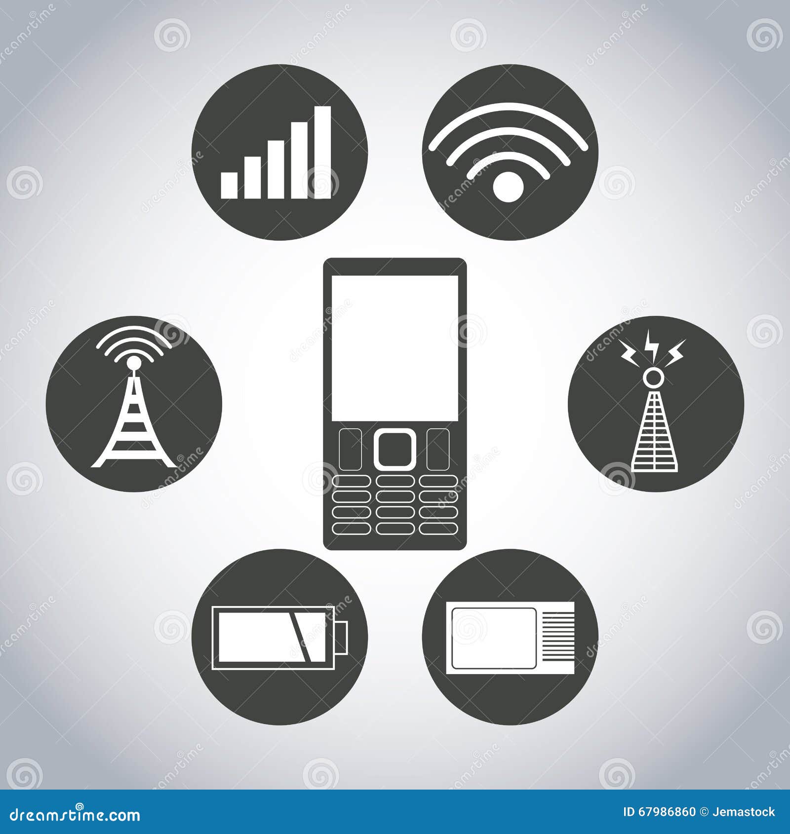 Mobile tools design stock vector. Illustration of entertainment - 67986860