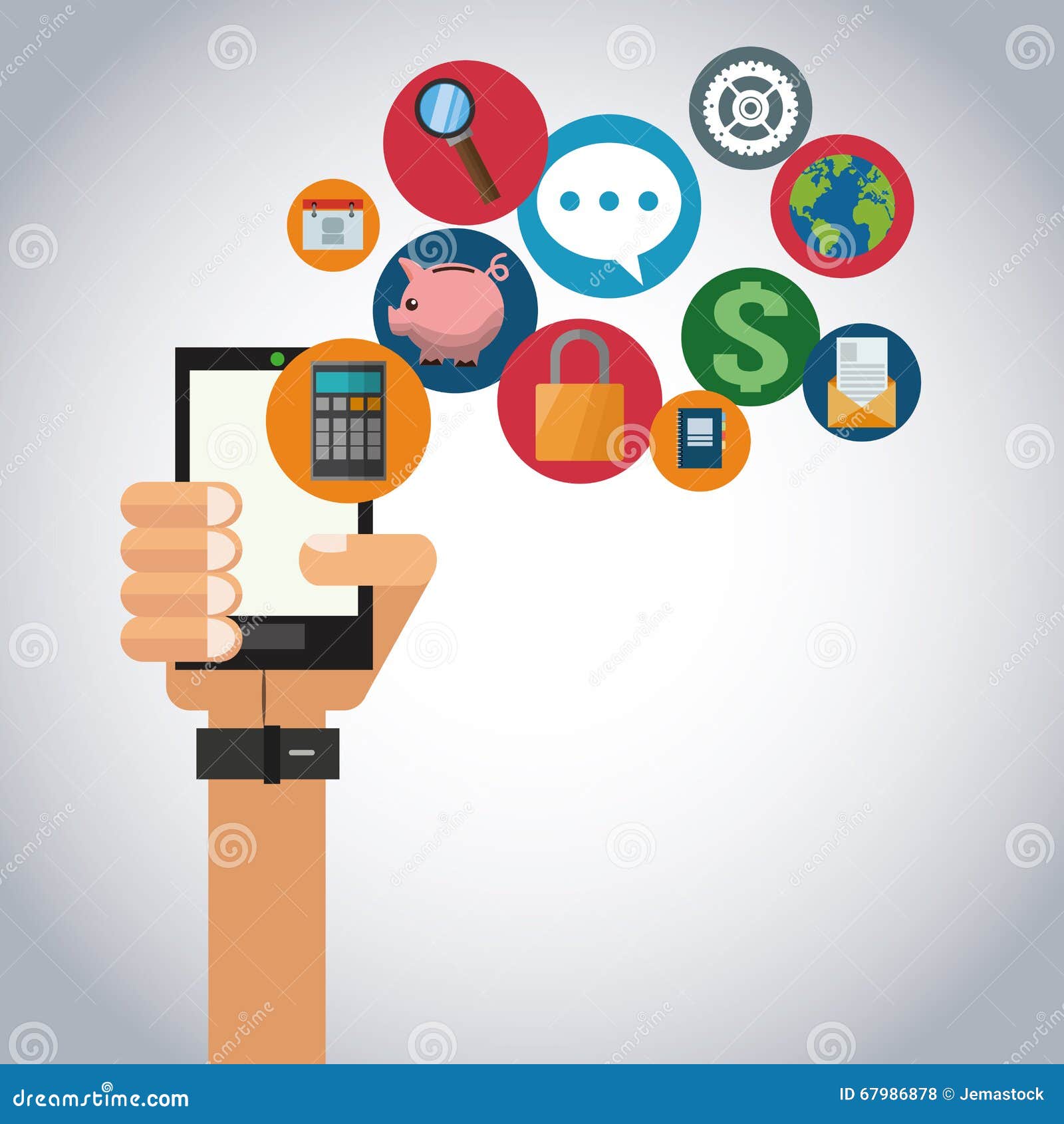 Mobile tools design stock vector. Illustration of smart - 67986878