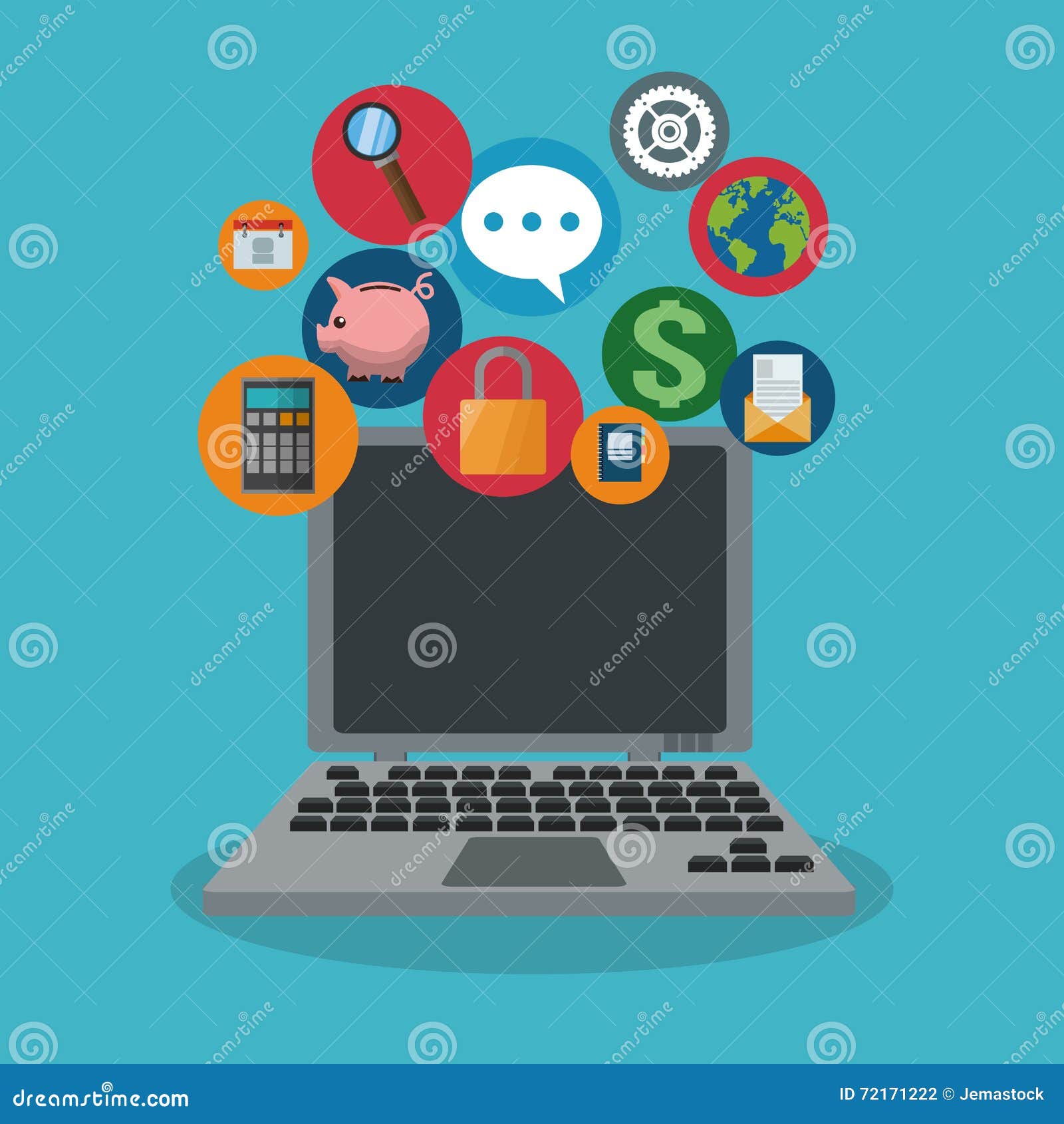 Mobile Tools Icon Set Design Stock Vector - Illustration of electronic ...