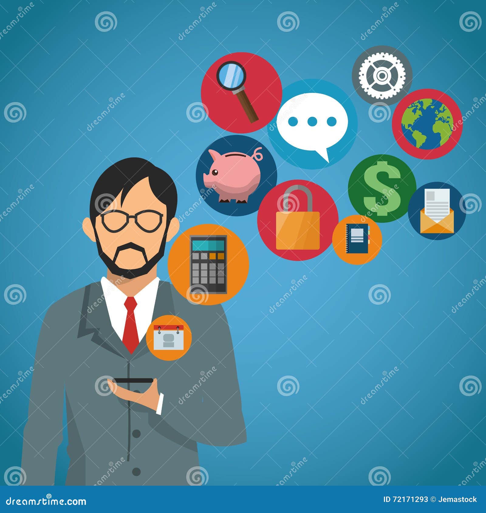 Mobile Tools Icon Set Design Stock Vector - Illustration of equipment ...