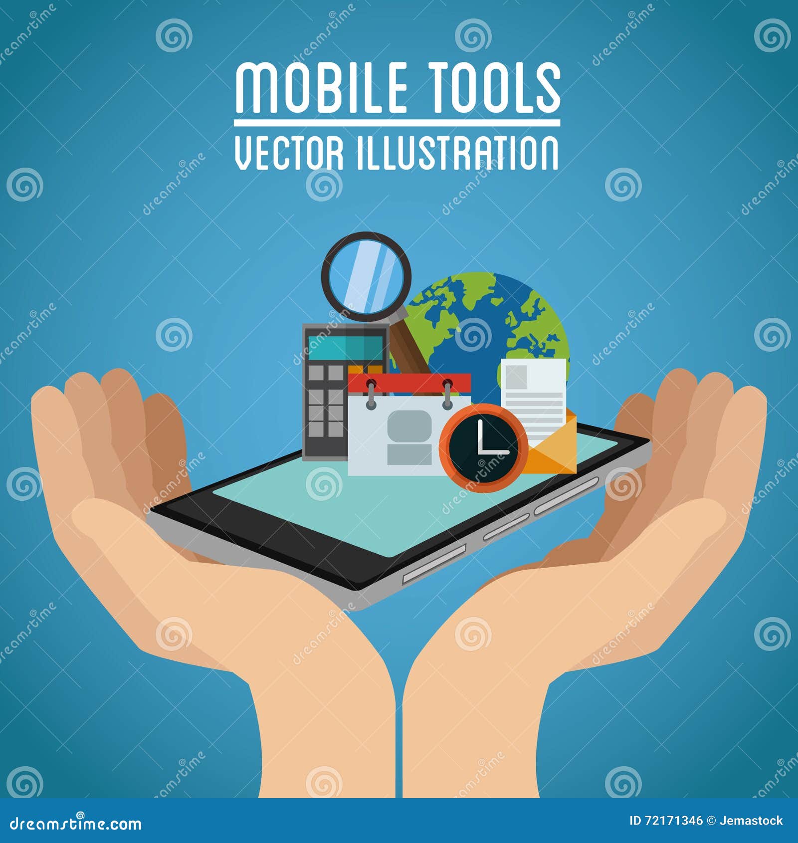 Mobile Tools Icon Set Design Stock Vector - Illustration of modern ...