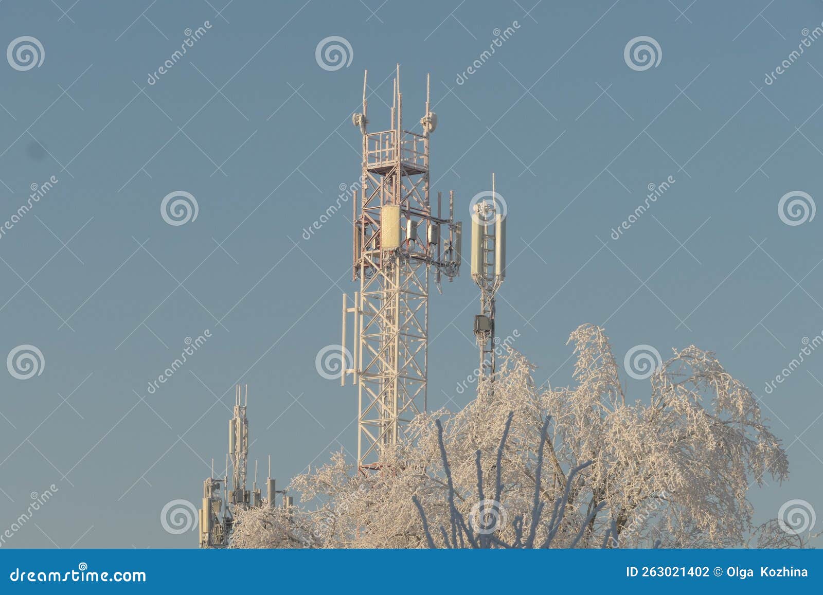 Mobile Tower, Mobile Communication Station, 4G Tower Stock Photo ...