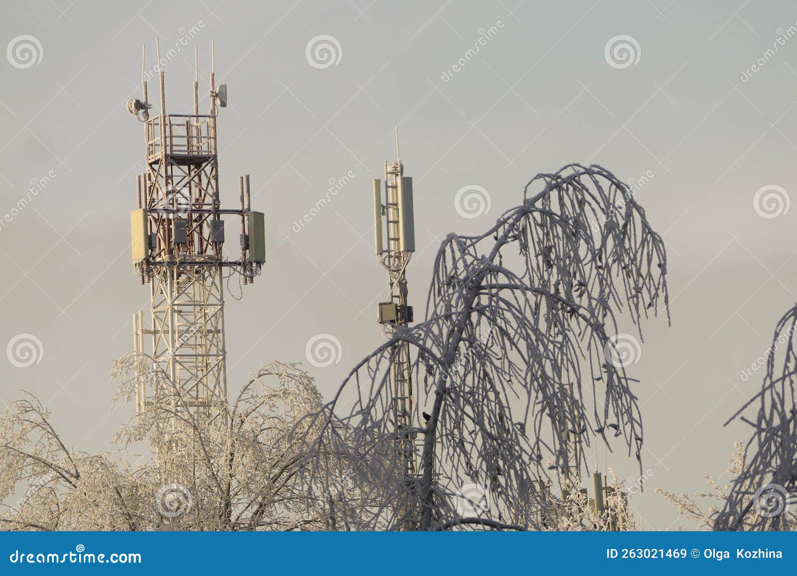 Mobile Tower, Mobile Communication Station, 4G Tower Stock Image ...