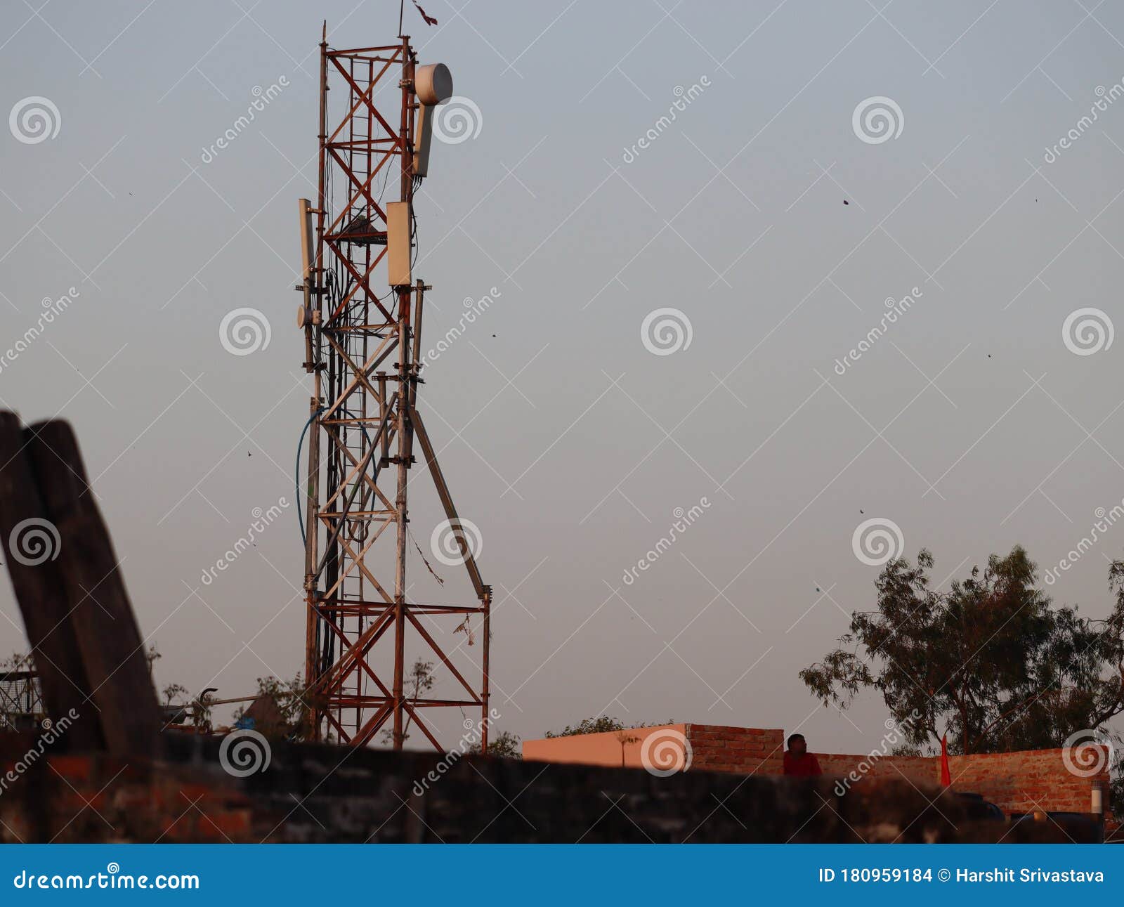 A Mobile Tower Consisting of Receivers and Transmitters of the Fourth ...