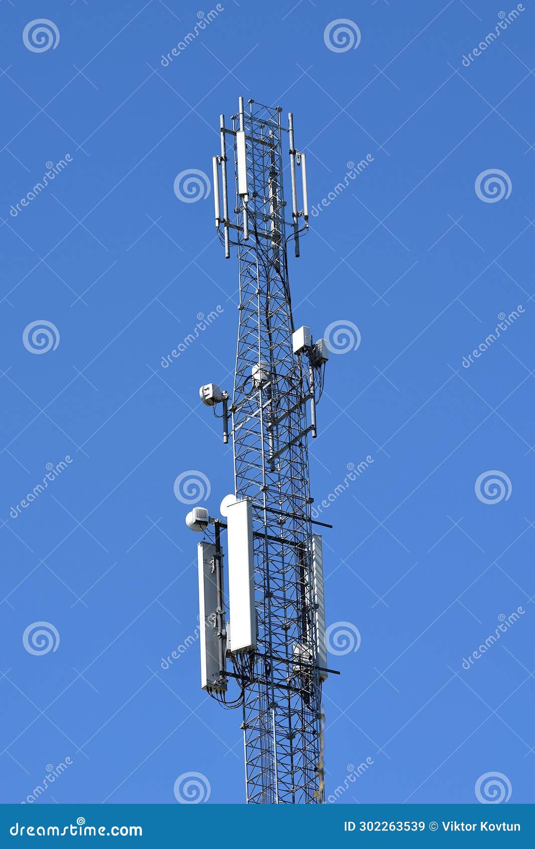 Mobile Tower in Full Growth Stock Image - Image of broadcast ...