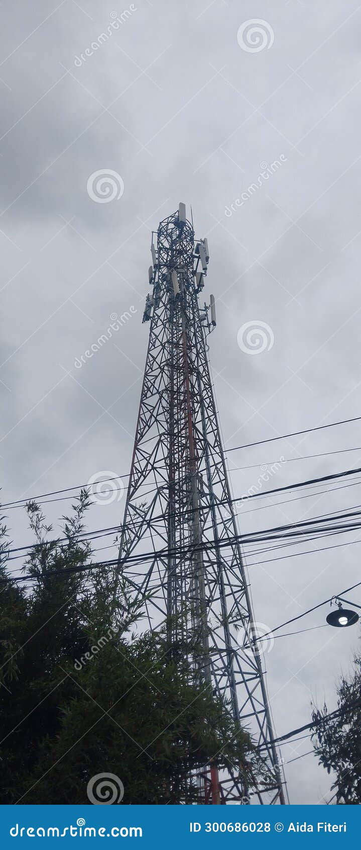 Mobile Tower installation stock photo. Image of mobile - 300686028