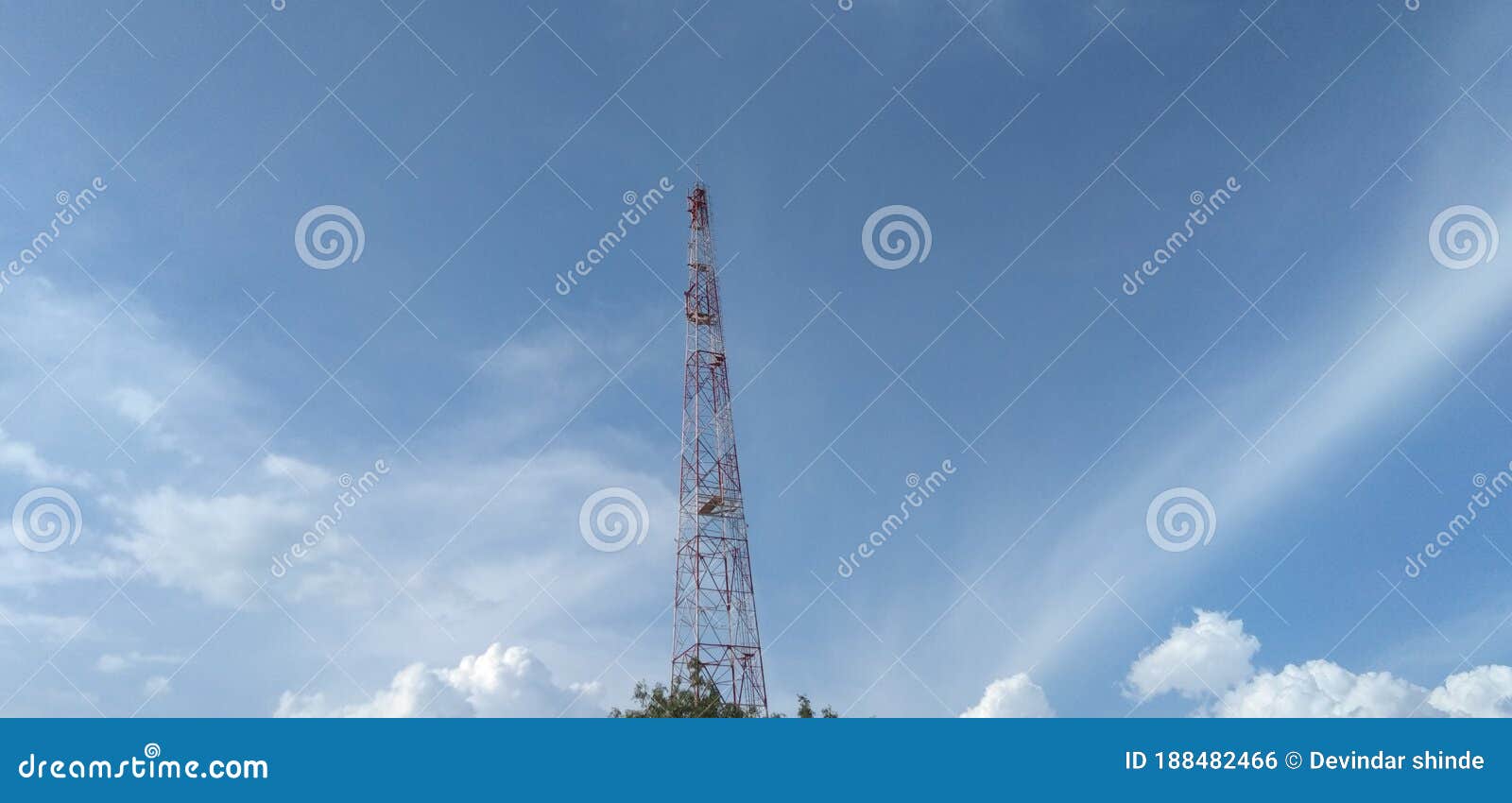 Mobile tower and Sky stock photo. Image of city, landmark - 188482466