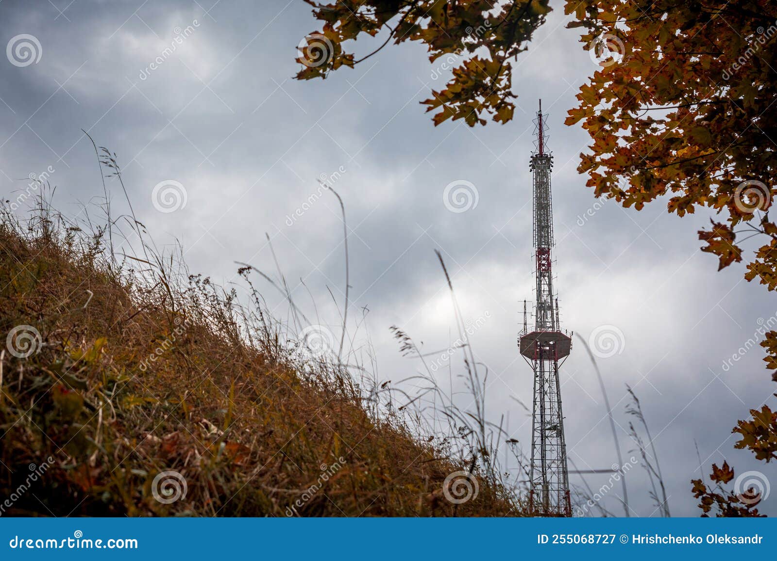 Mobile tower. TV tower stock image. Image of aerial - 255068727