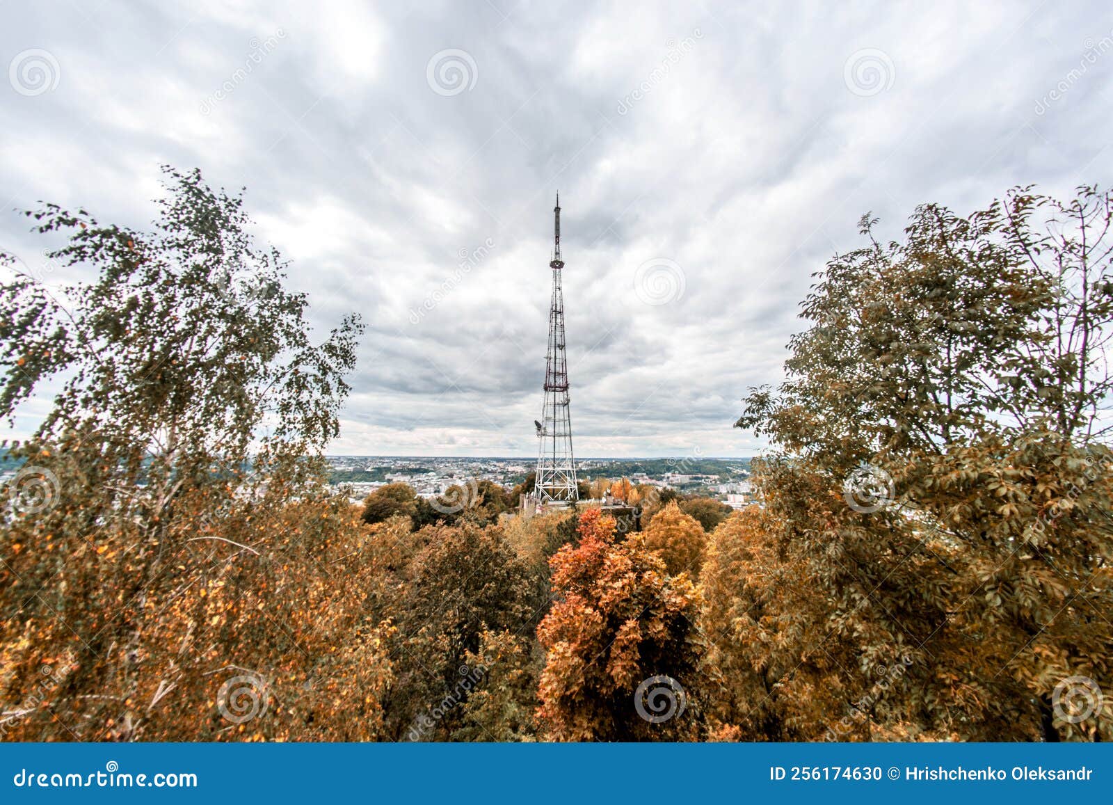 Mobile tower. TV tower stock photo. Image of construction - 256174630