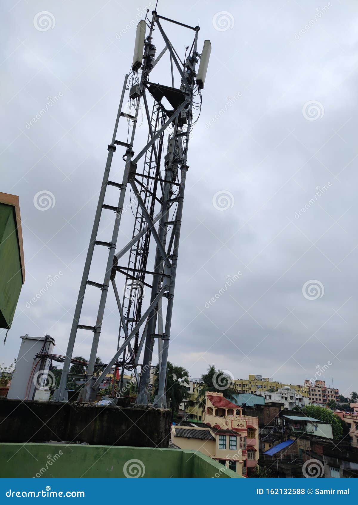 Mobile towers stock photo. Image of steel, high, technology - 162132588