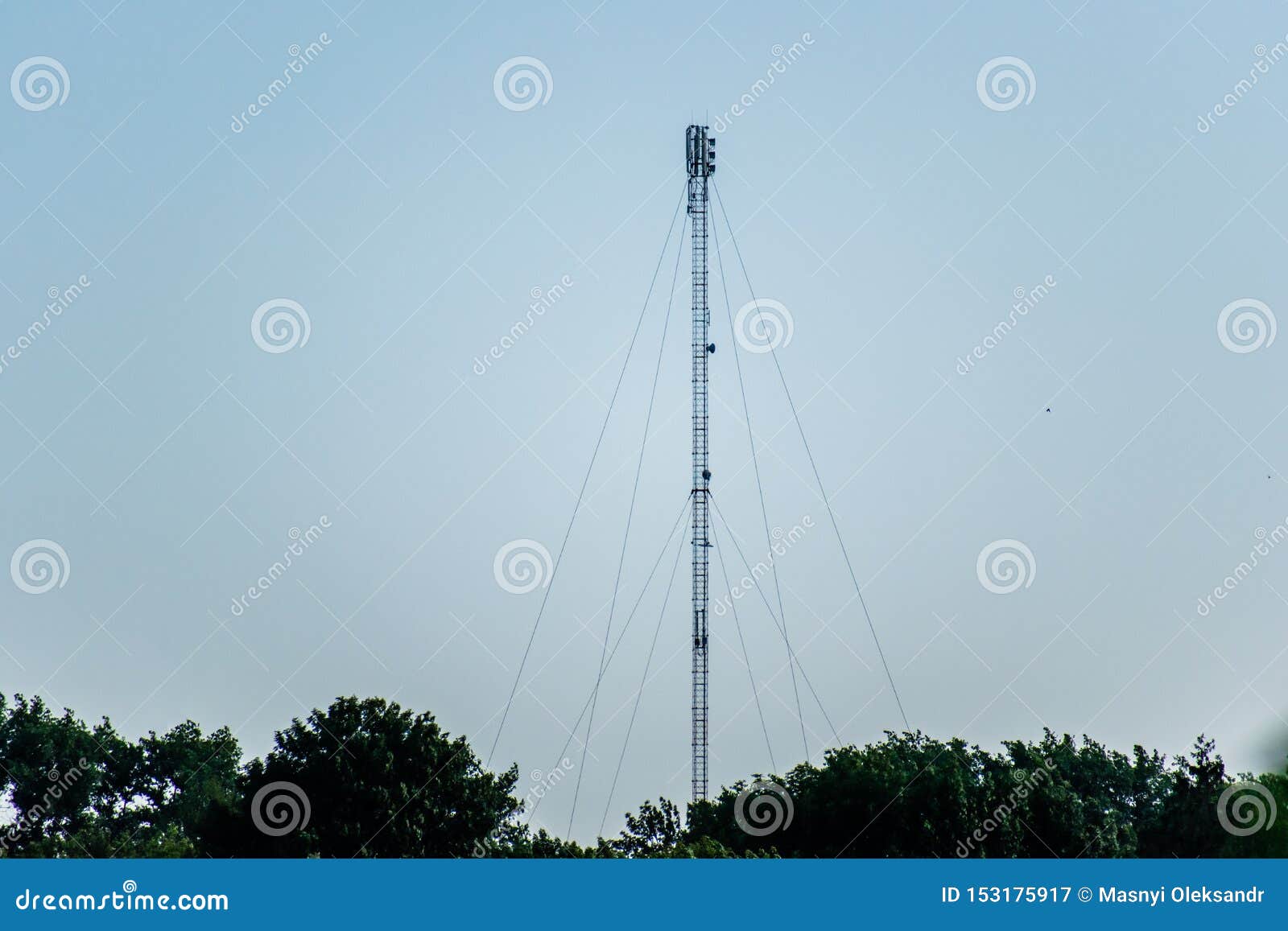 Mobile Mobile Towers 3G 4G 5G 6G Over the Woods Stock Image - Image of ...