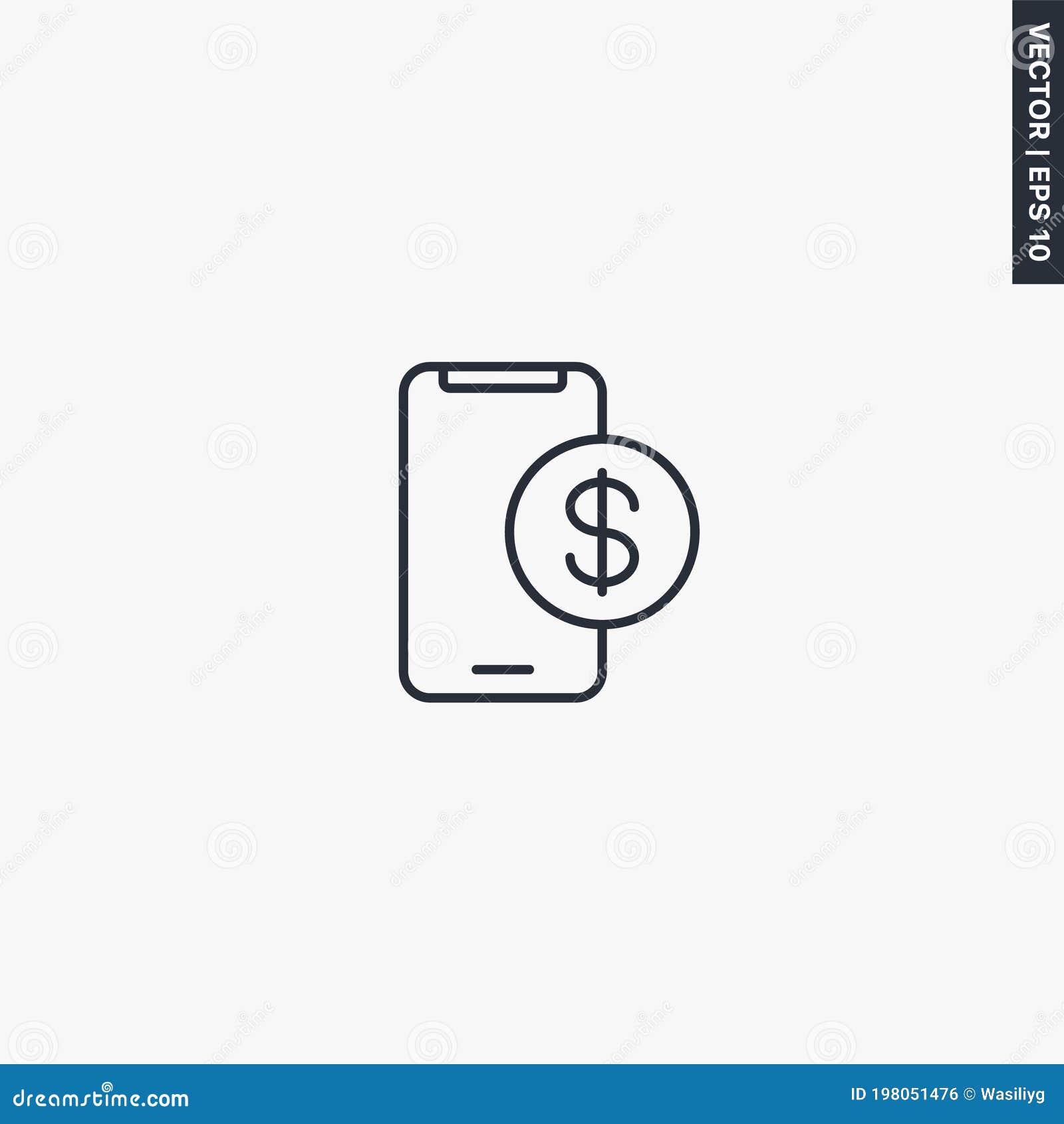 Mobile Transactions, Linear Style Sign for Mobile Concept and Web ...
