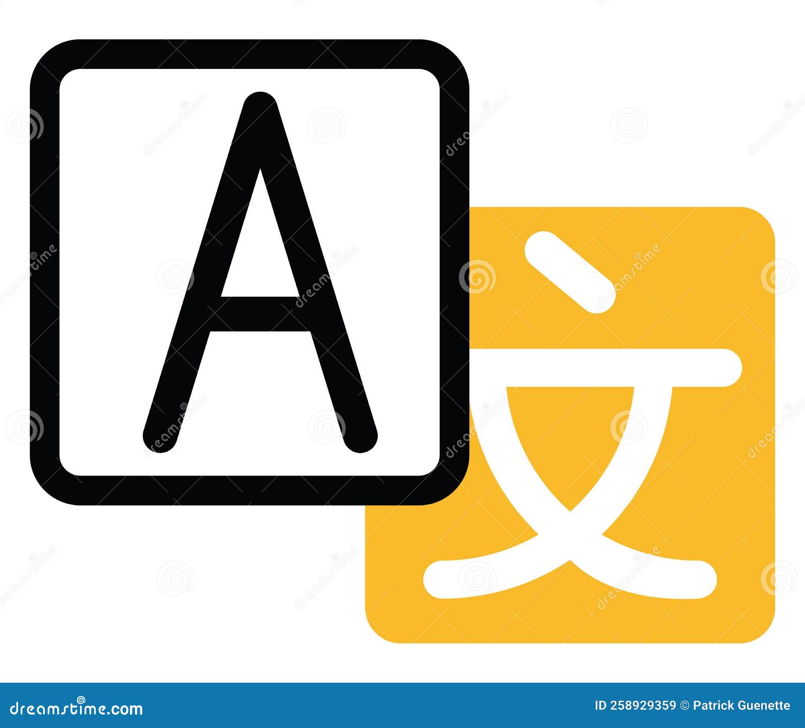 Mobile Translator Icon In Cartoon Style On White Background ...