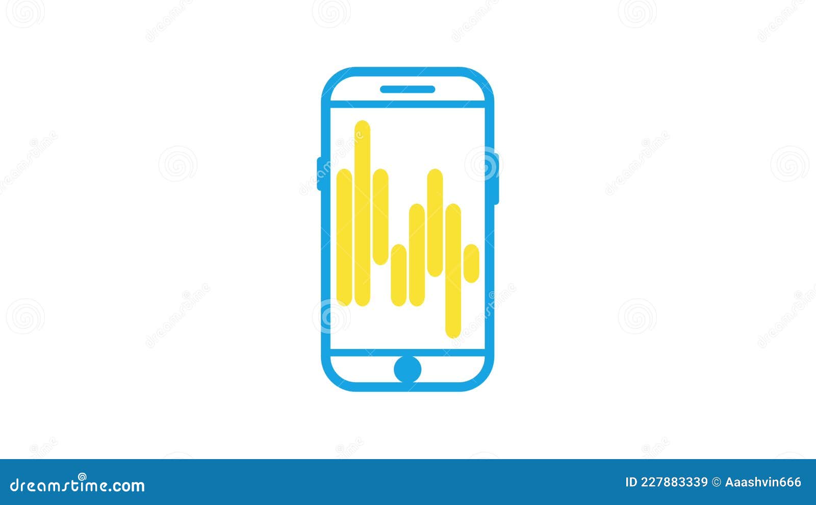 Mobile Treding Icon Isolated on White Screen with Loop Animation. Stock ...