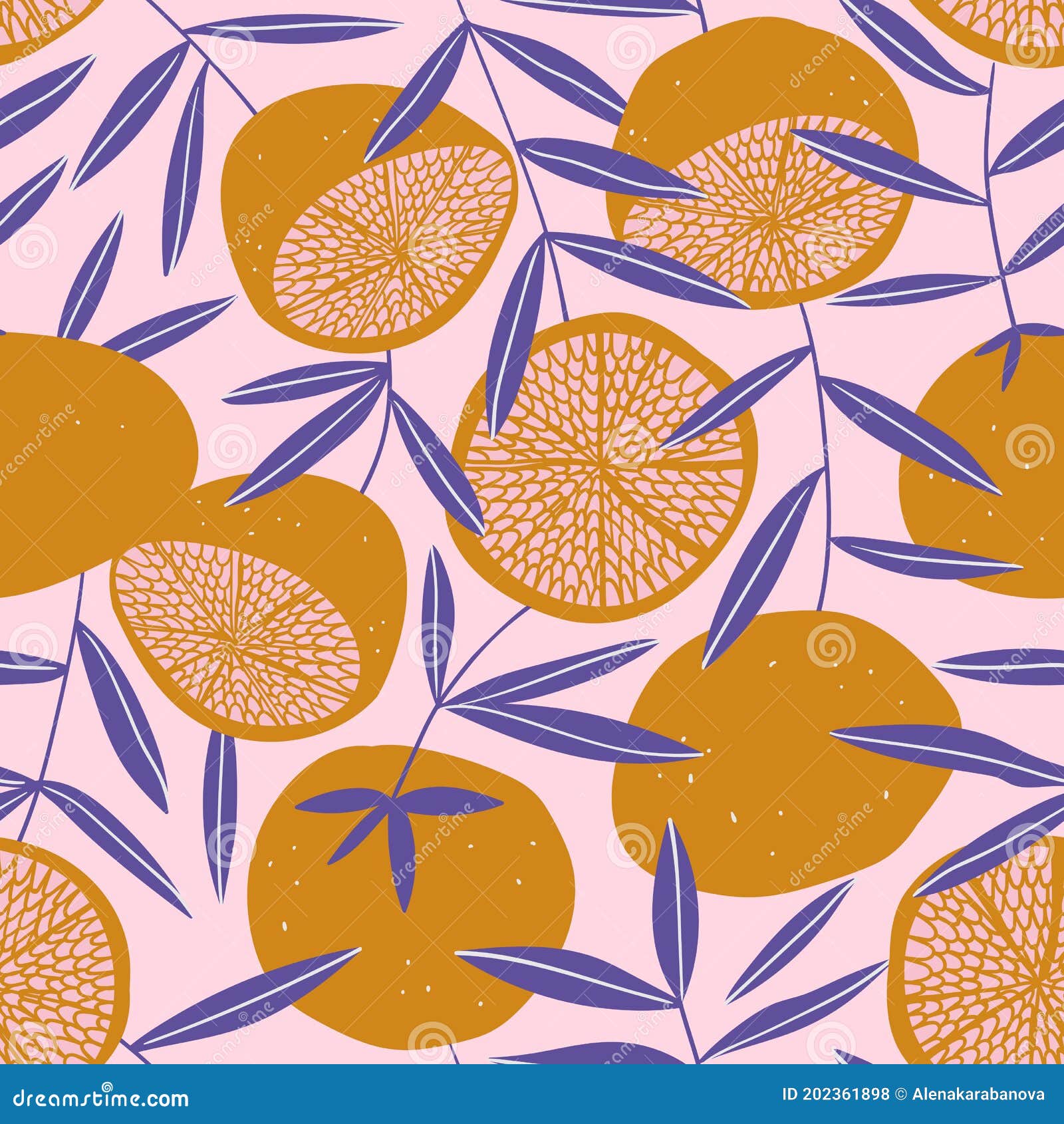 Tropical Seamless Pattern with Grapefruit. Fruit Repeated Background ...